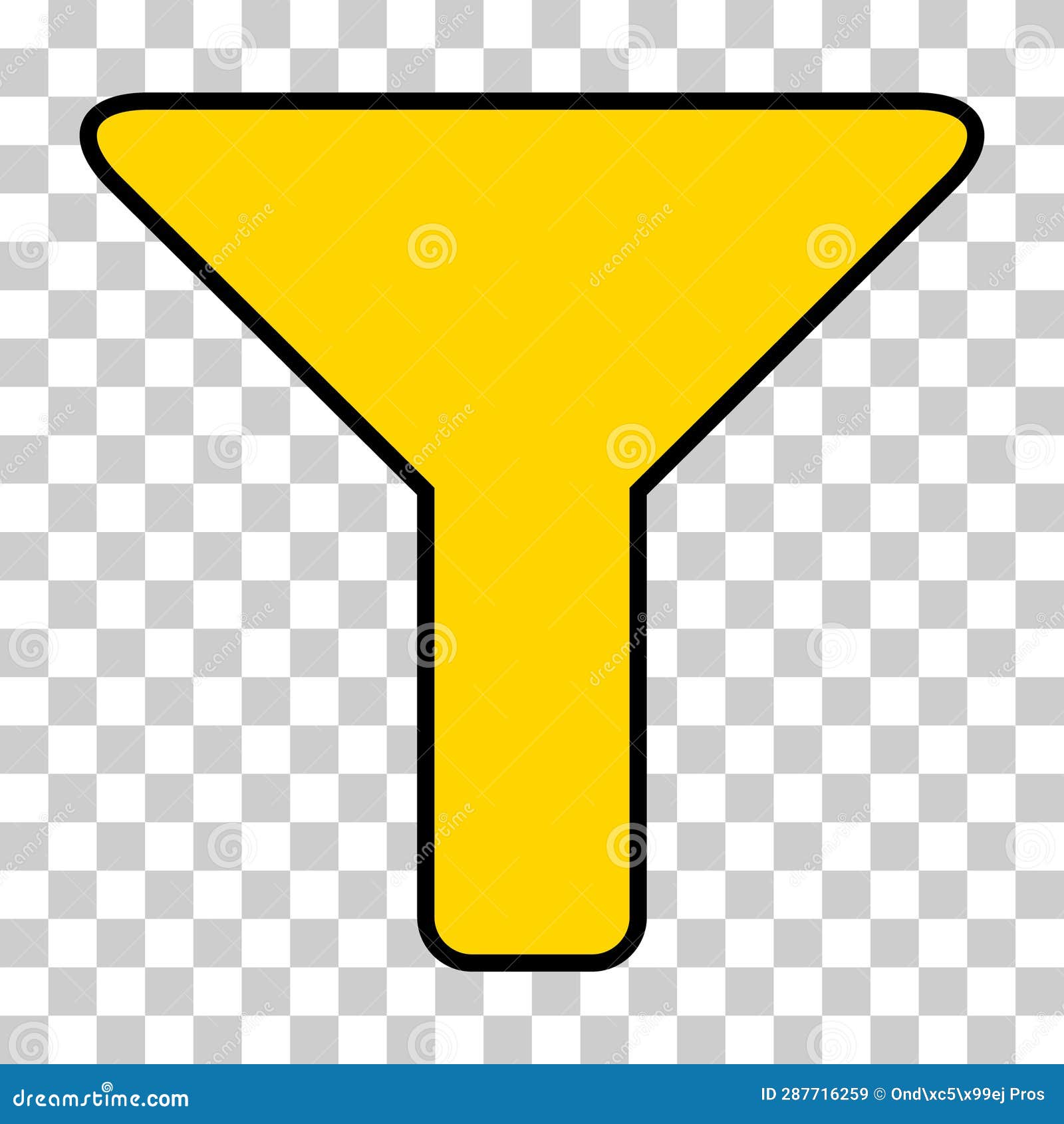 Filter Button Web Shape Icon, Flat Filtering Symbol, Funnel Sign Vector ...