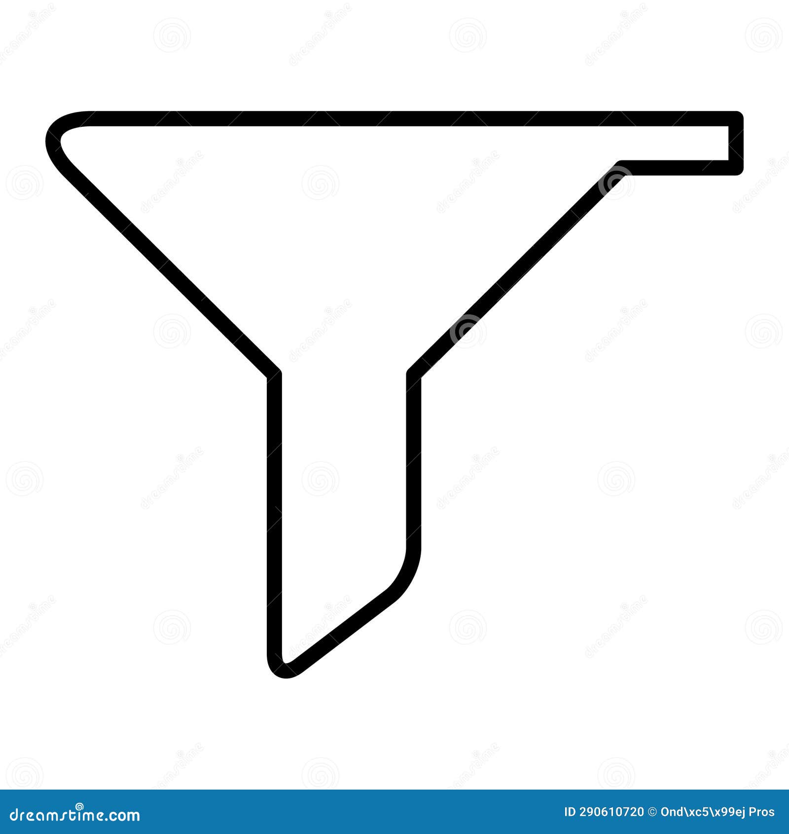 Filter Button Web Shape Icon, Flat Filtering Symbol, Funnel Sign Vector ...