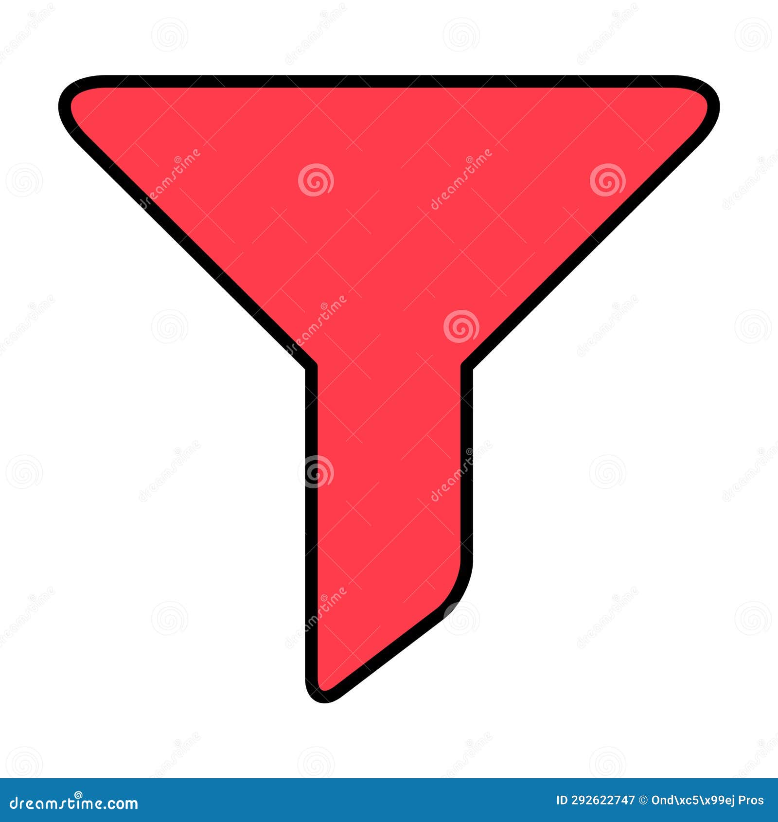Filter Button Web Shape Icon, Flat Filtering Symbol, Funnel Sign Vector ...