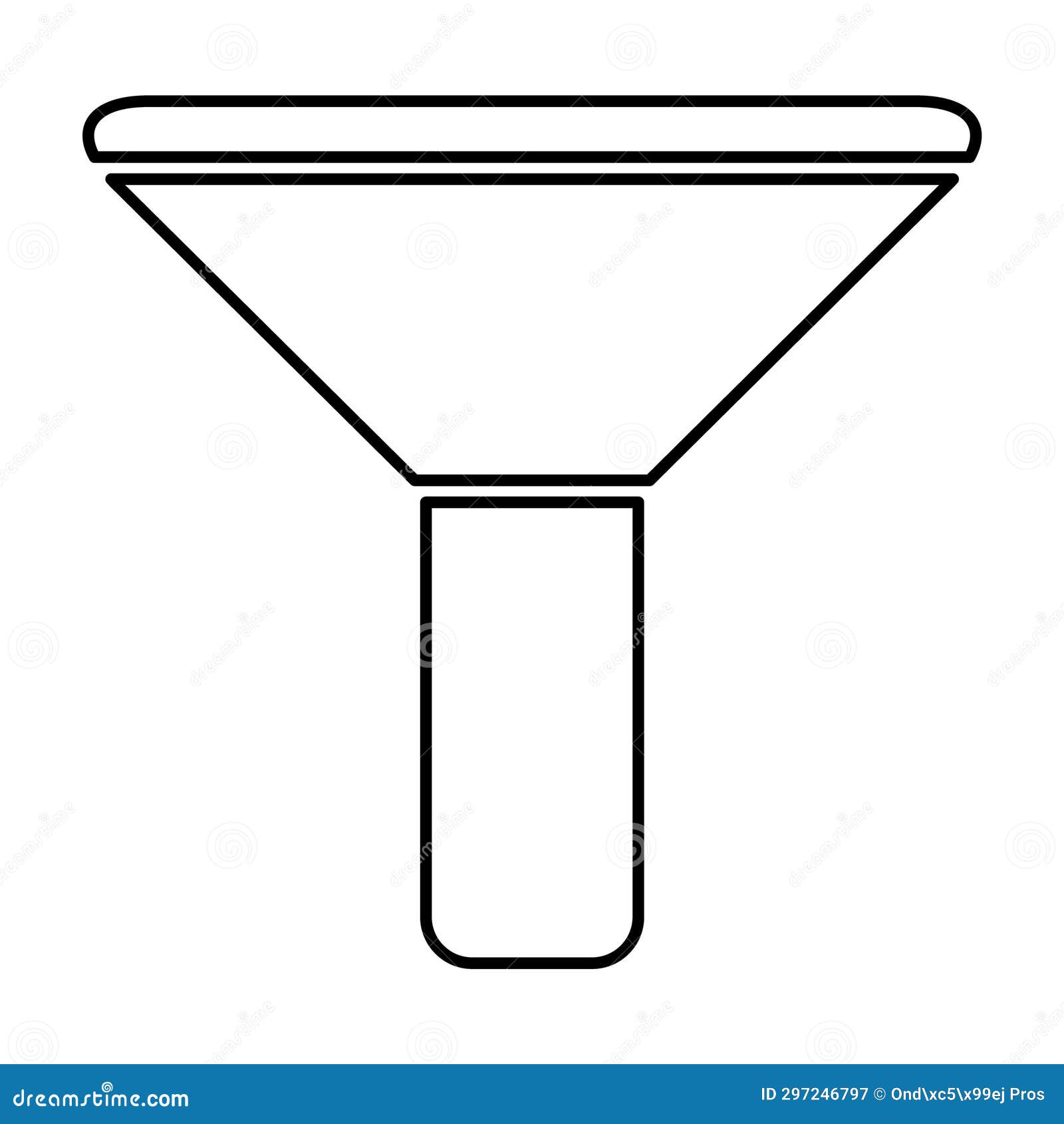 Filter Button Web Shape Icon, Flat Filtering Symbol, Funnel Sign Vector ...