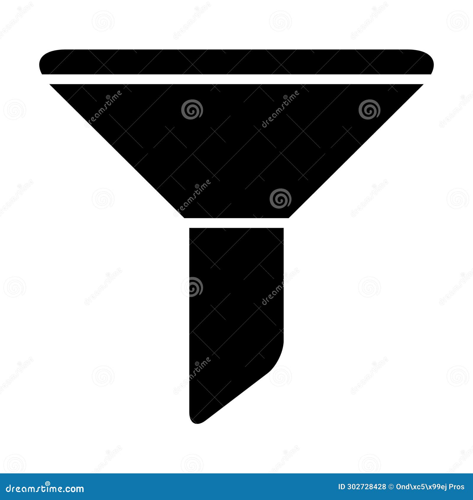 Filter Button Web Shape Icon, Flat Filtering Symbol, Funnel Sign Vector ...