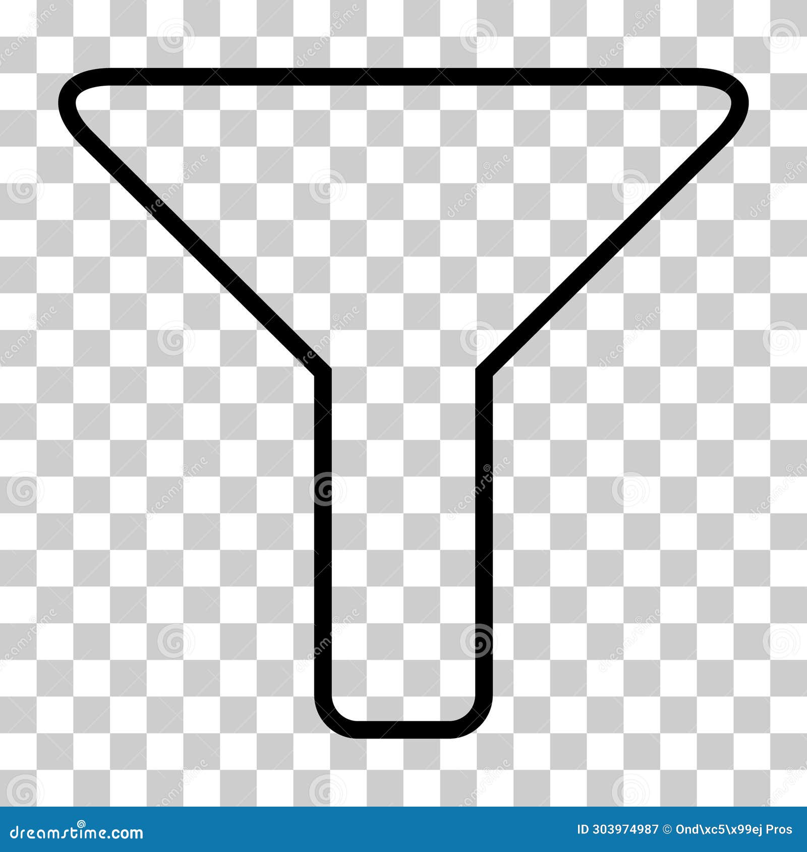 Filter Button Web Shape Icon, Flat Filtering Symbol, Funnel Sign Vector ...