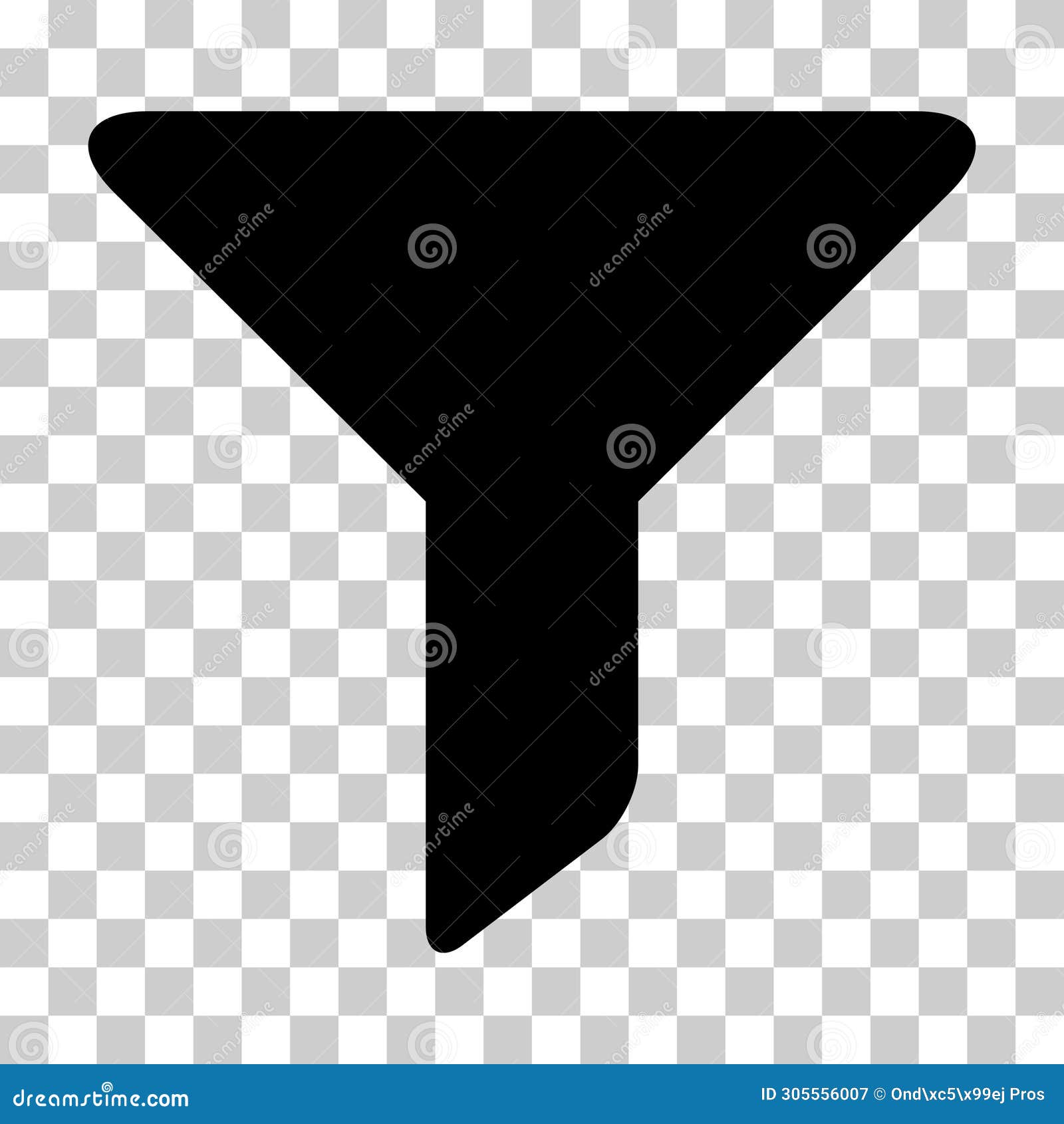 Filter Button Web Shape Icon, Flat Filtering Symbol, Funnel Sign Vector ...