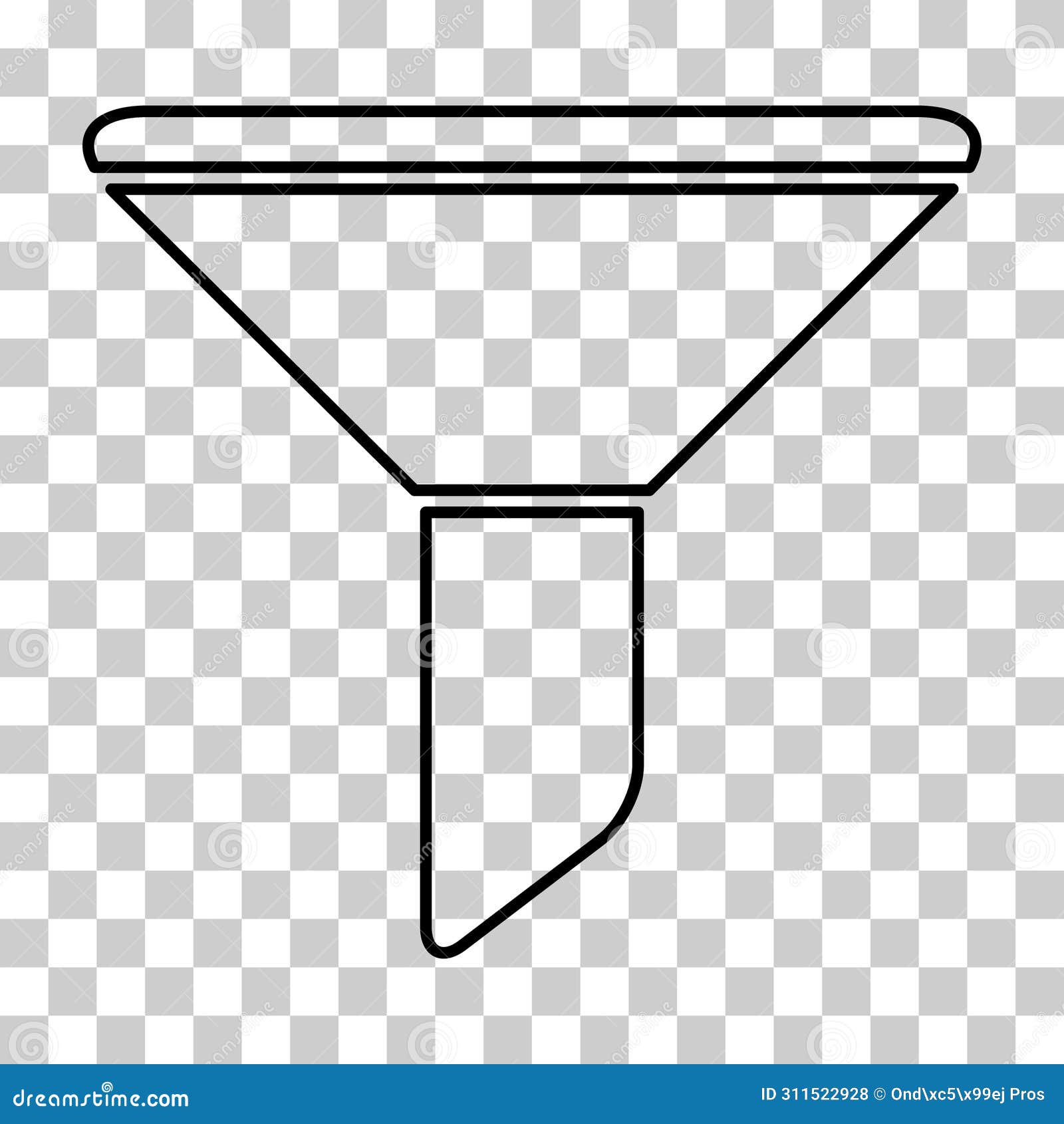 Filter Button Web Shape Icon, Flat Filtering Symbol, Funnel Sign Vector ...