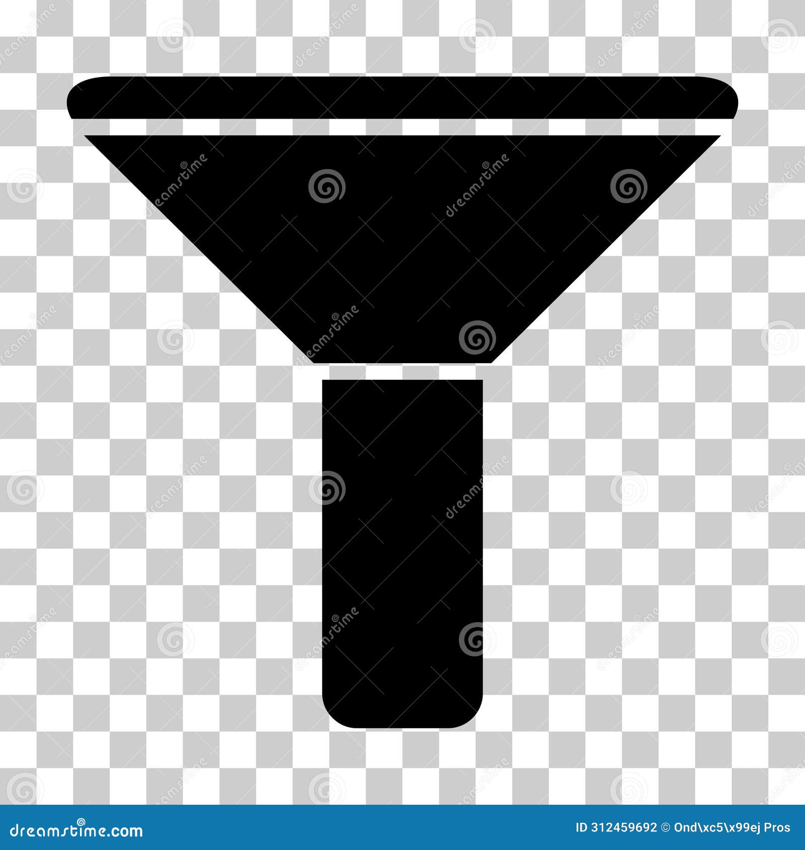 Filter Button Web Shape Icon, Flat Filtering Symbol, Funnel Sign Vector ...