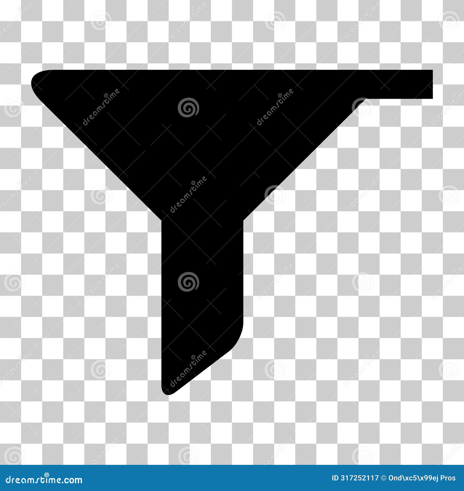 Filter Button Web Shape Icon, Flat Filtering Symbol, Funnel Sign Vector ...