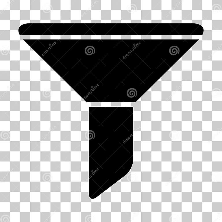 Filter Button Web Shape Icon, Flat Filtering Symbol, Funnel Sign Vector ...