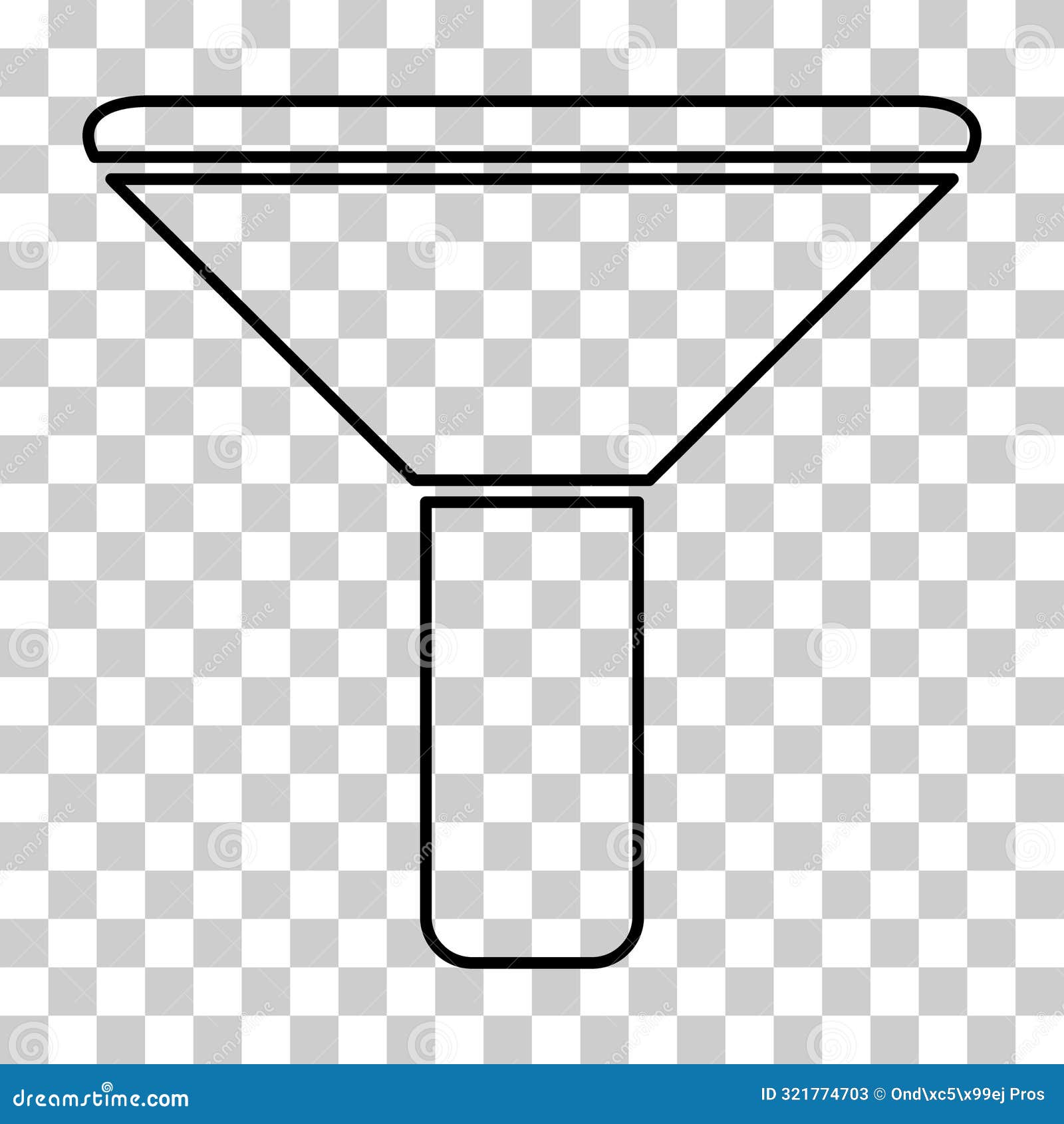 Filter Button Web Shape Icon, Flat Filtering Symbol, Funnel Sign Vector ...