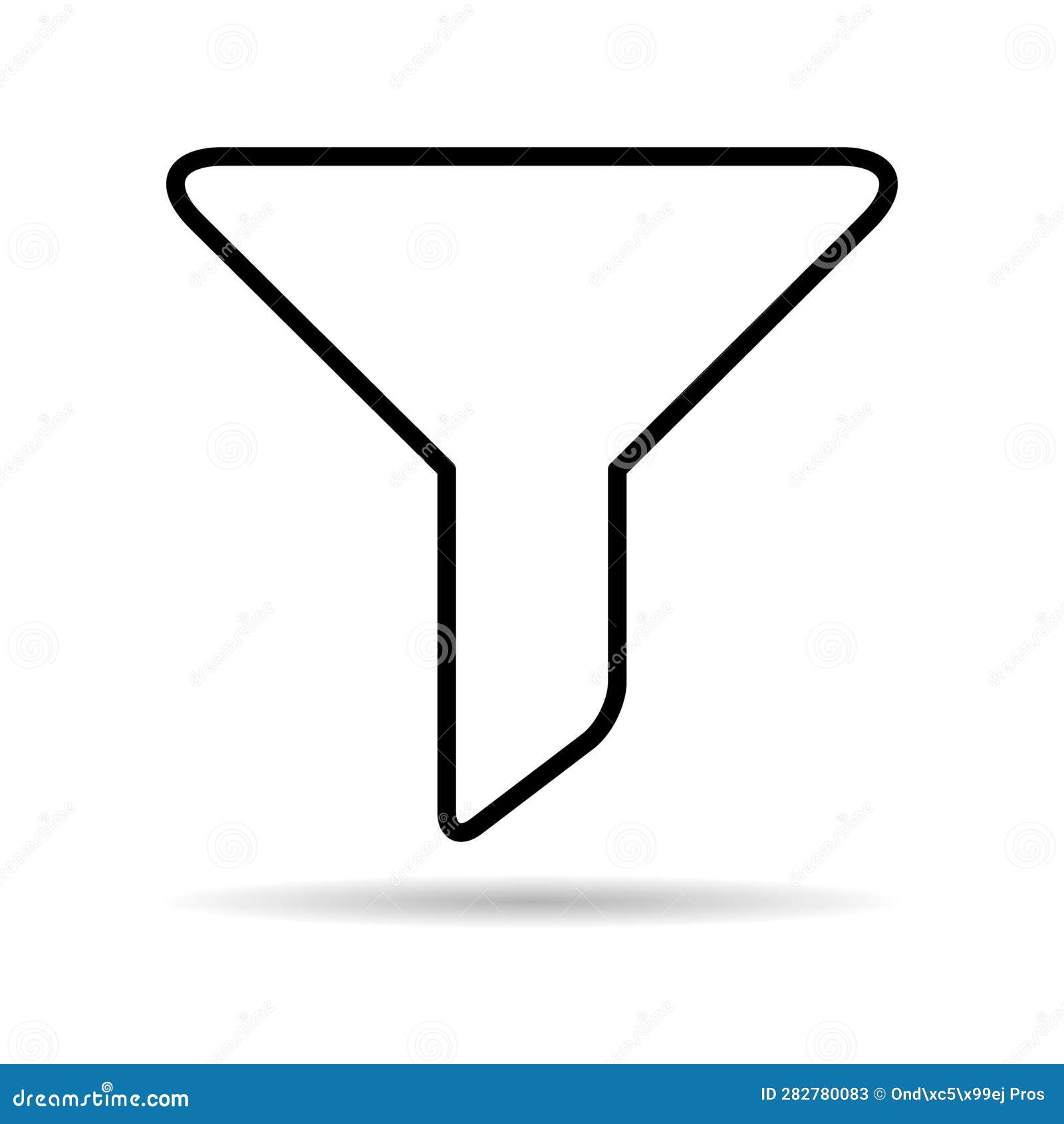 Filter Button Web Shape Shadow Icon, Filtering Symbol, Funnel Sign ...