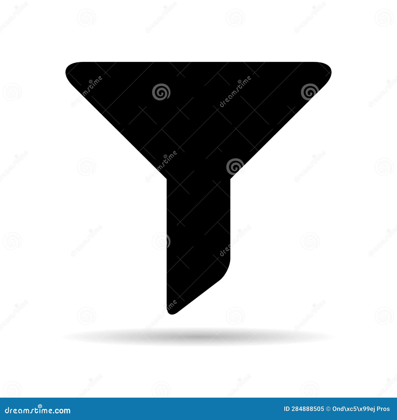 Filter Button Web Shape Shadow Icon, Filtering Symbol, Funnel Sign ...