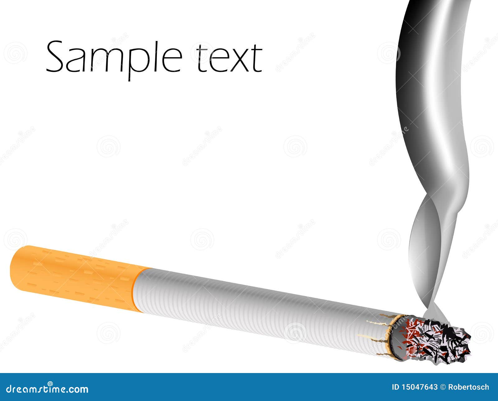 Filter Cigarette Against White Background Stock Vector - Illustration ...