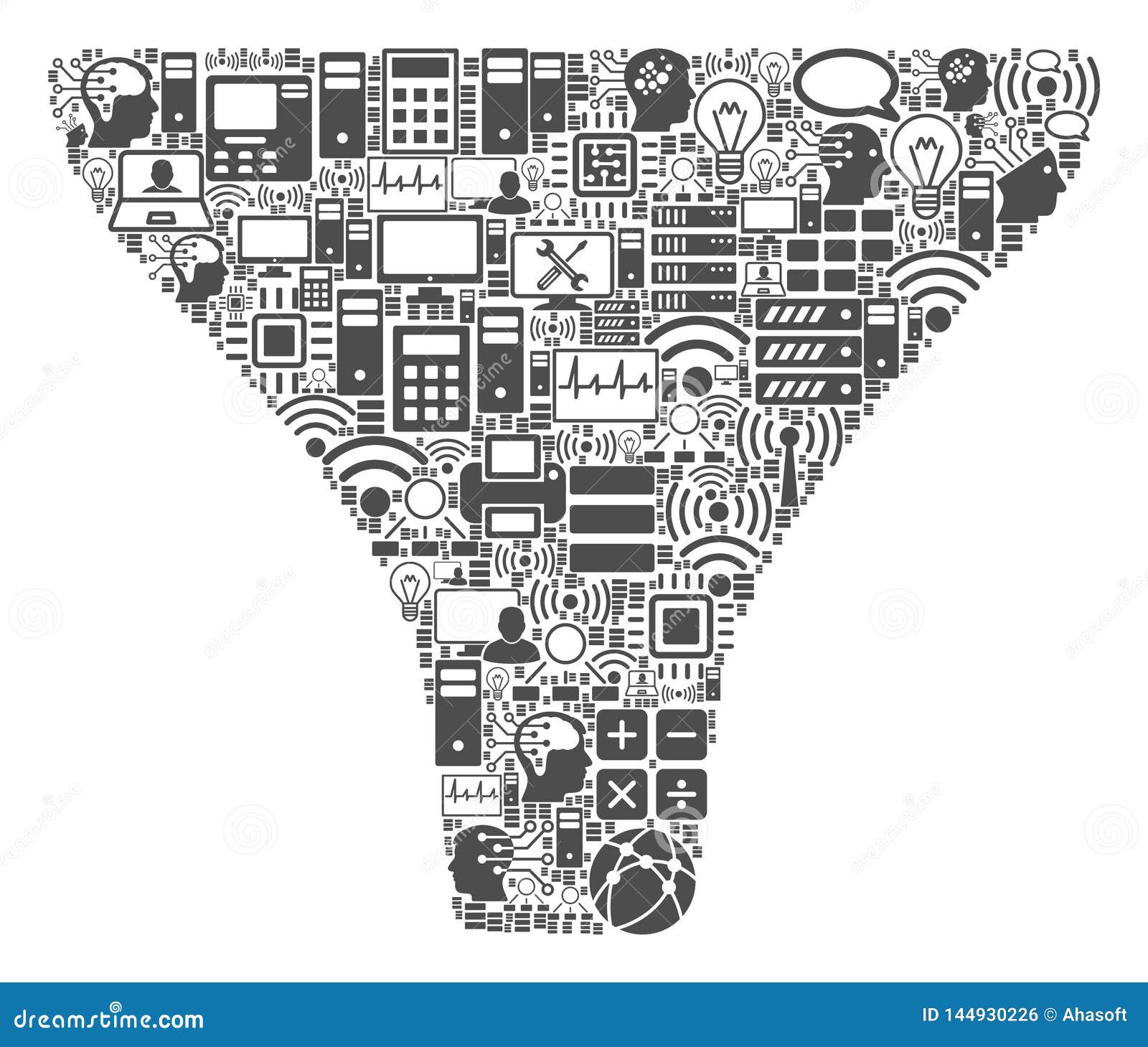 Filter Collage Icon for BigData and Computing Stock Vector ...