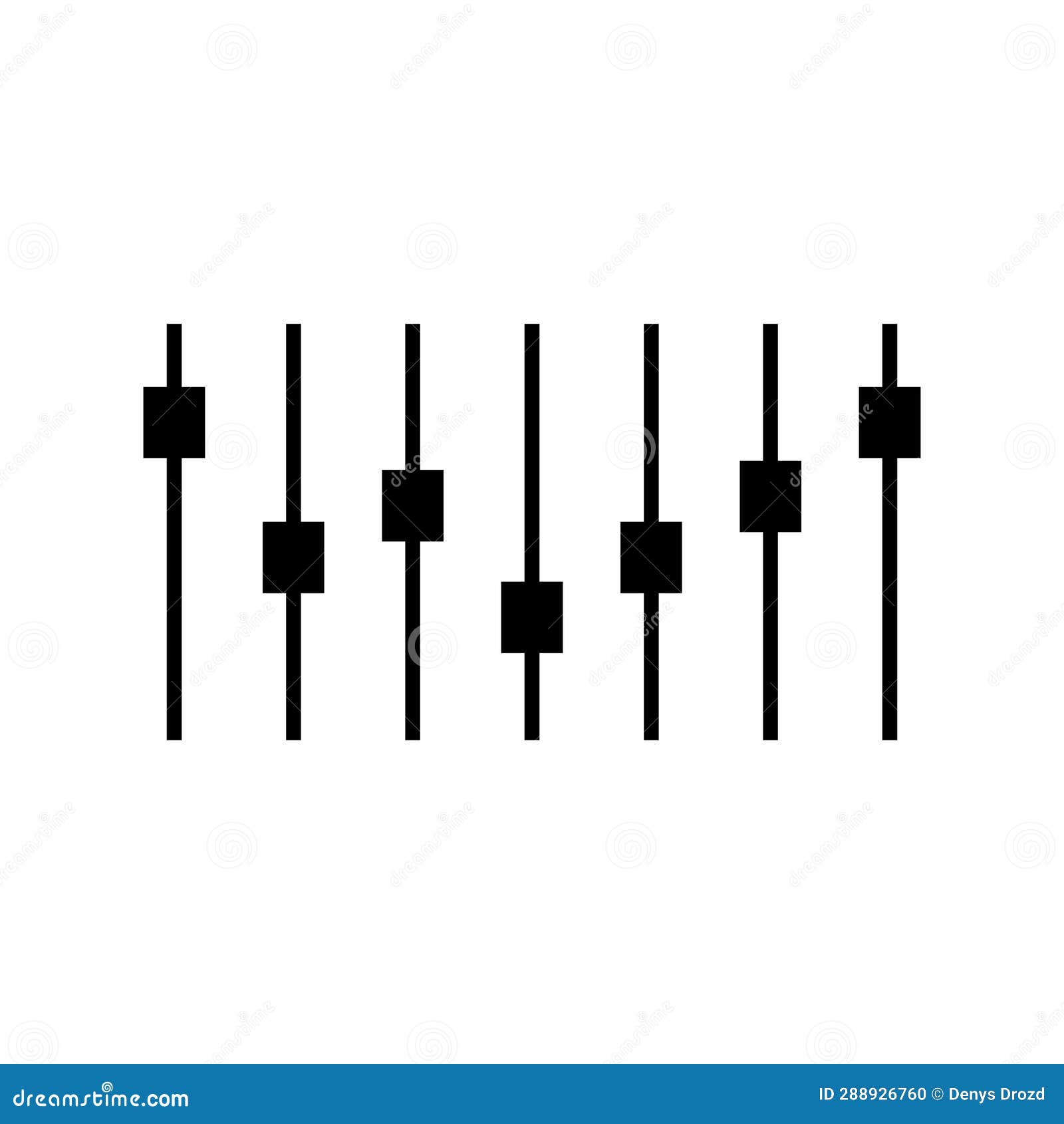 Filter Control Icon Vector Set. Adjustment Illustration Sign. Mixer ...