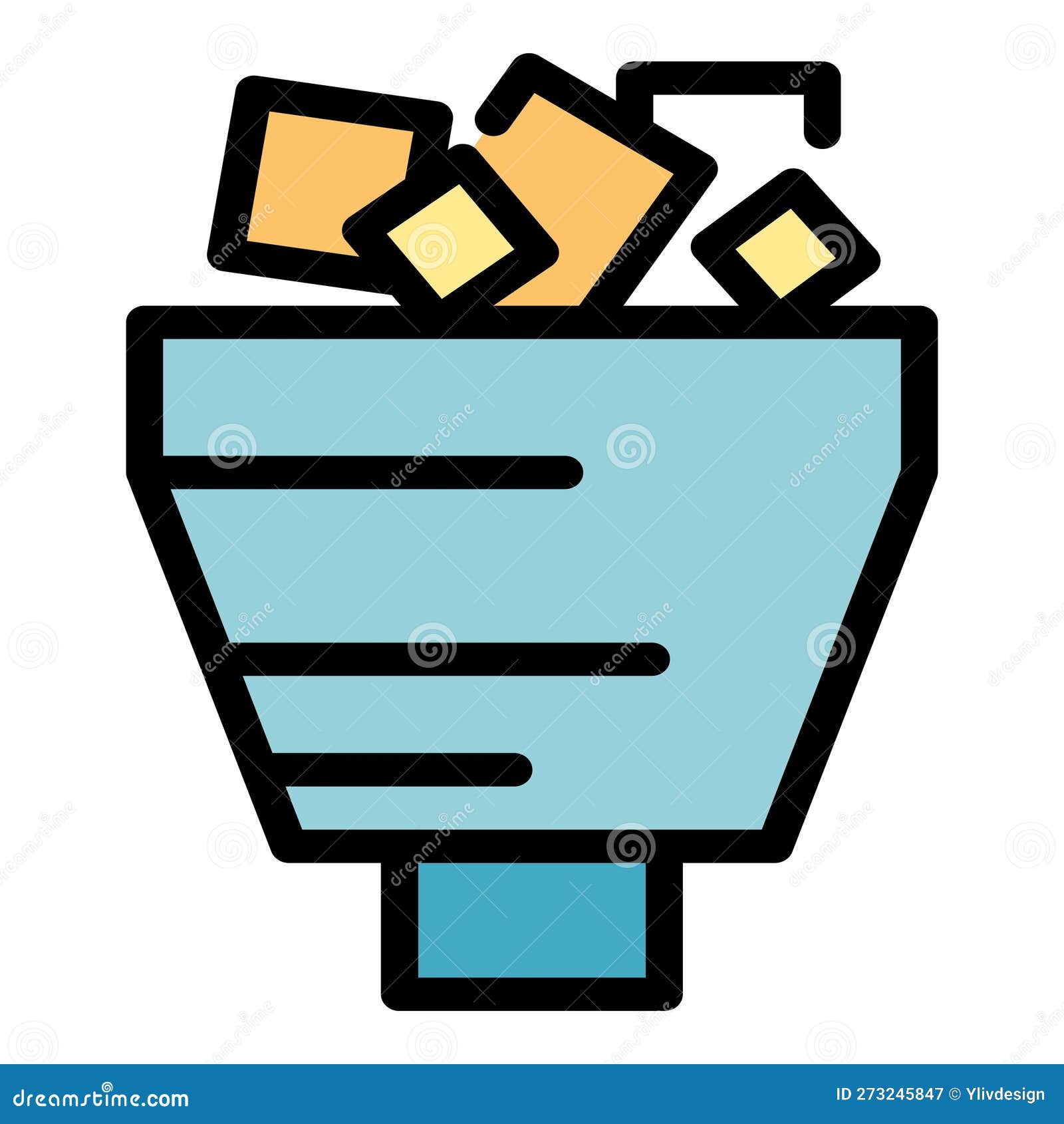 Filter Data Icon Vector Flat Stock Illustration - Illustration of ...
