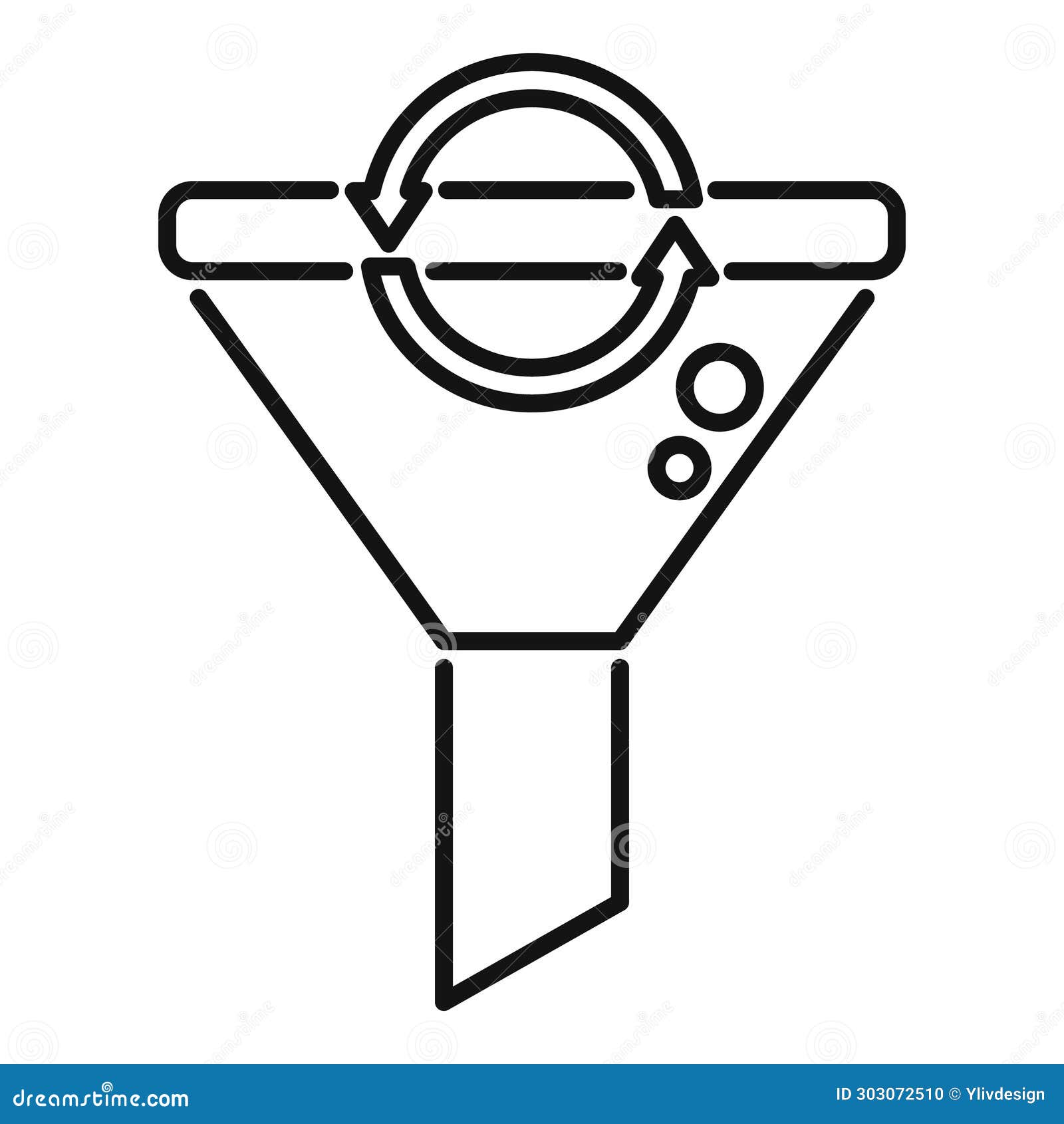 Filter Funnel Vector Icon. Fynnel Pictogram Bottleneck Symbol. Filter ...