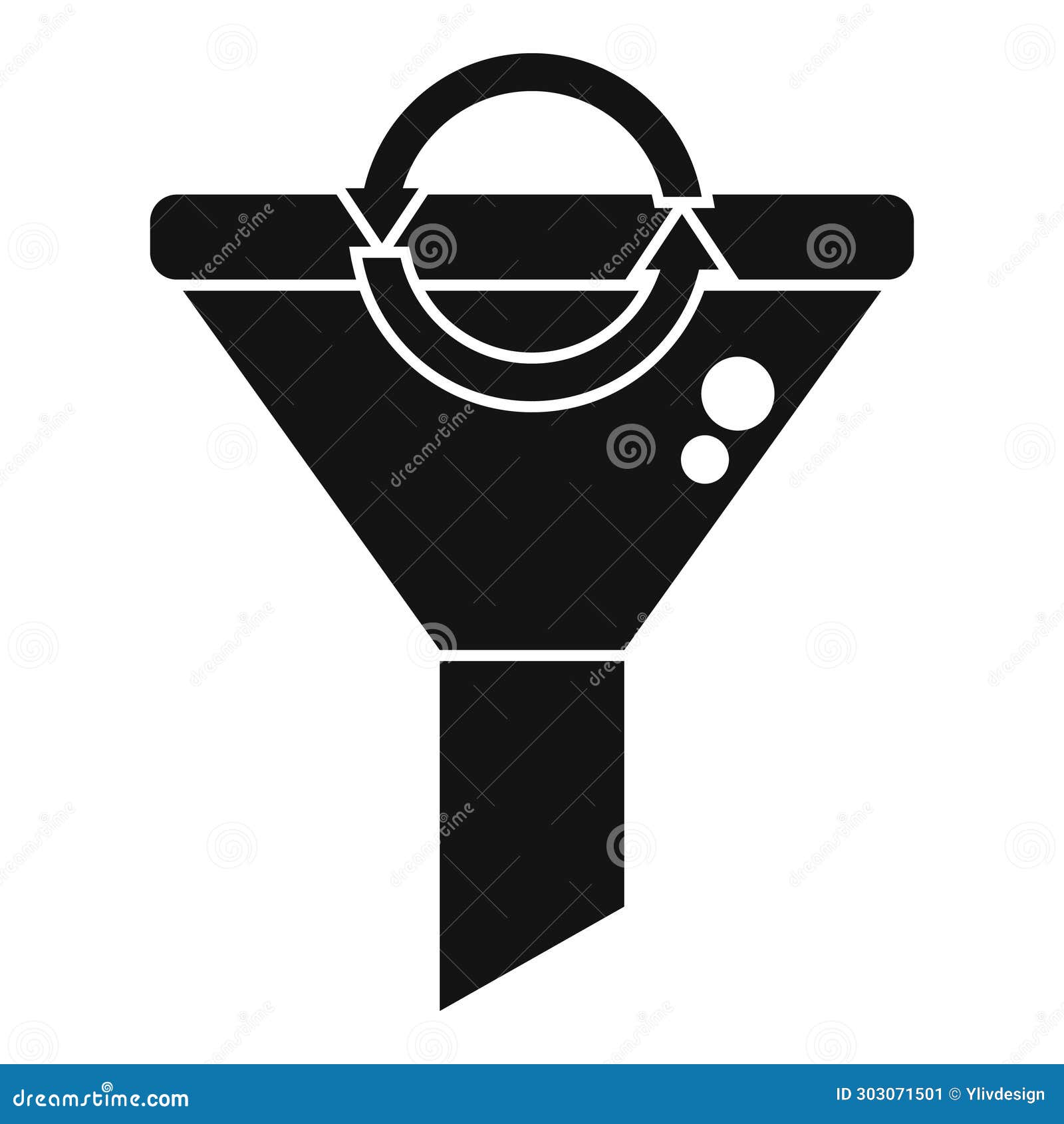 Filter Funnel Vector Icon. Fynnel Pictogram Bottleneck Symbol. Filter ...
