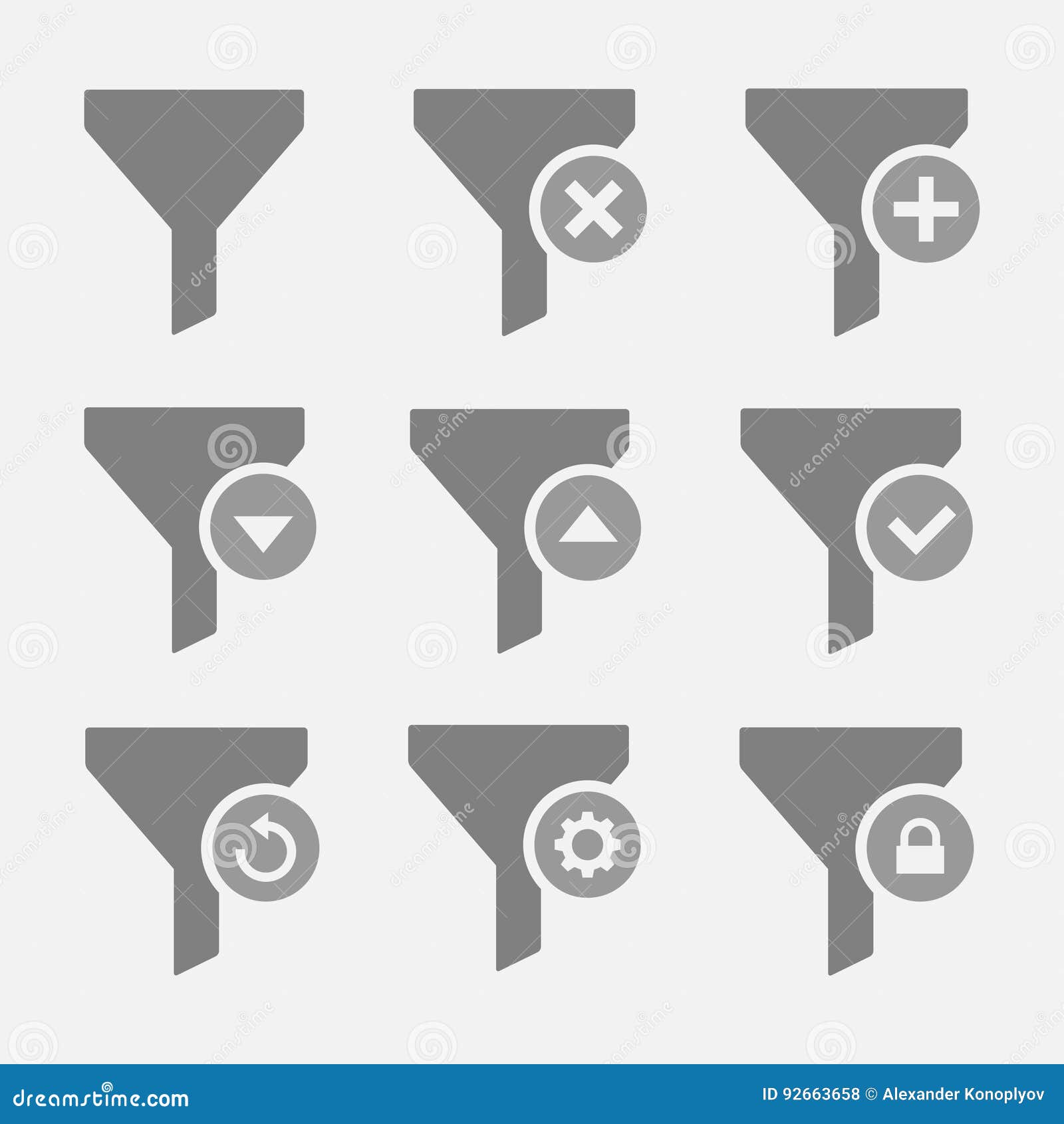 Filter Funnel Vector Icon. Fynnel Pictogram Bottleneck Symbol. Filter ...