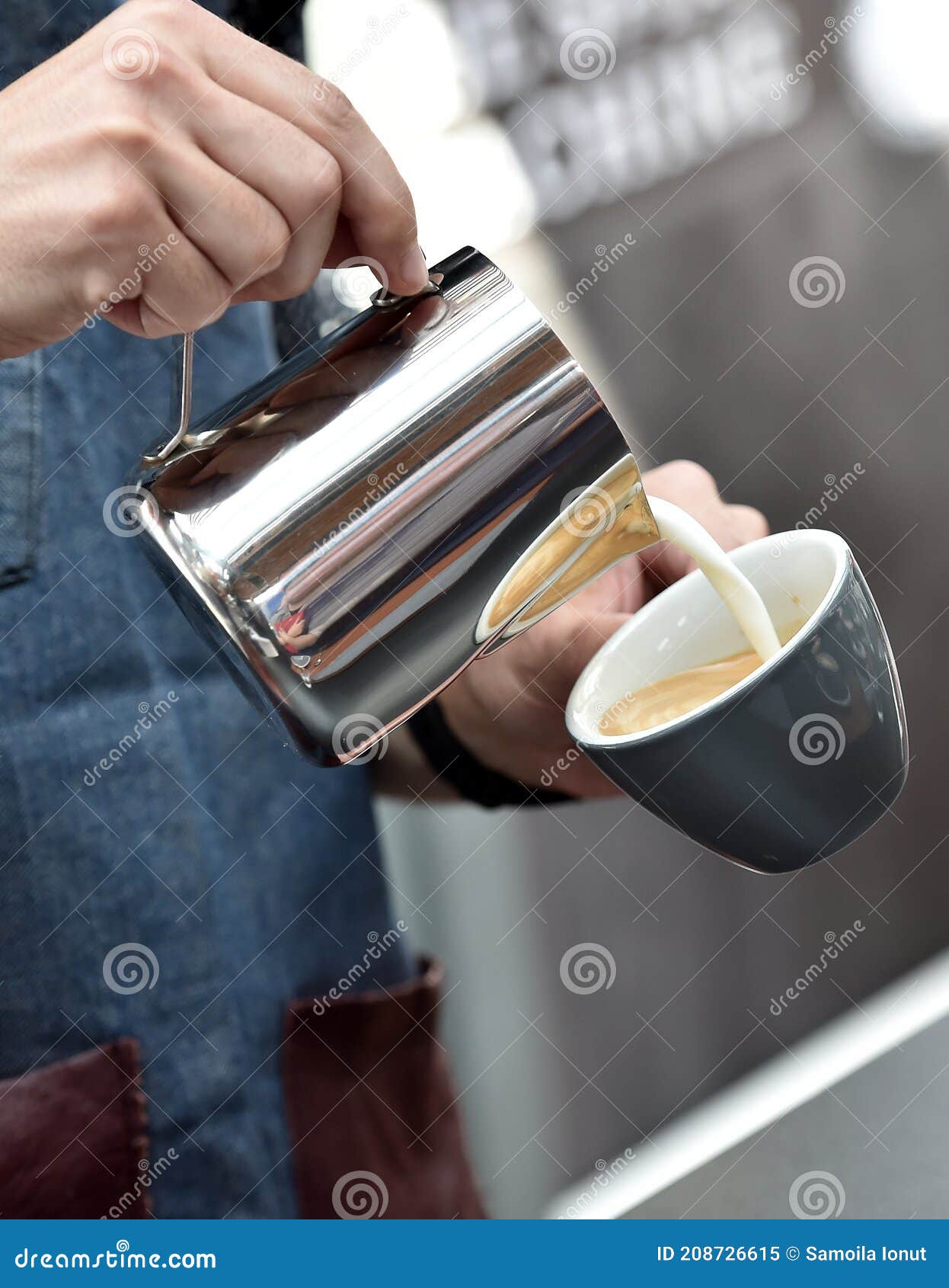 Filter Holder Filled with Freshly Ground Coffee. Espresso Accessory ...
