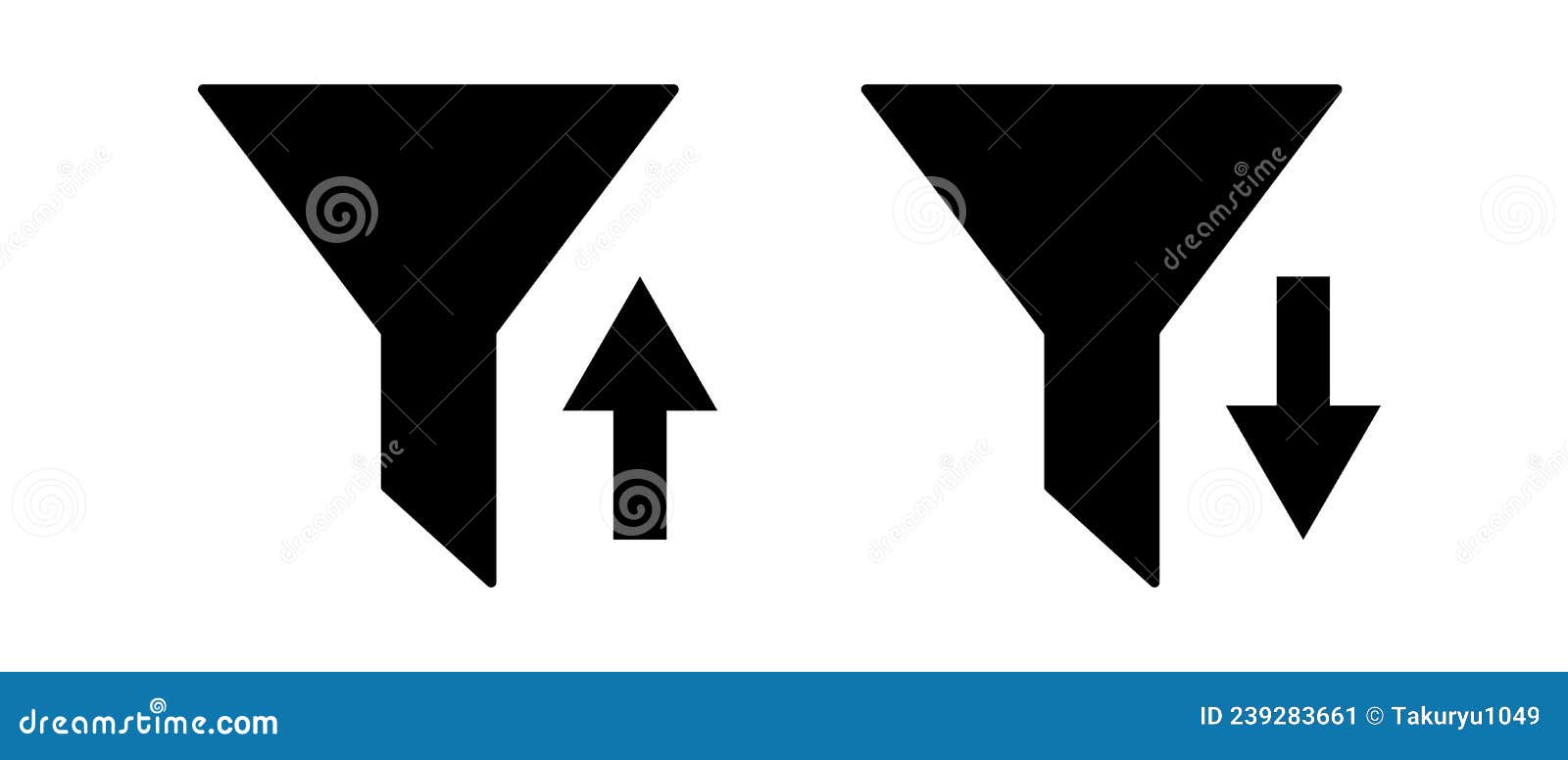 The Filter Icon. Ascending Sort and Descending Sort Icon Sets. Stock ...