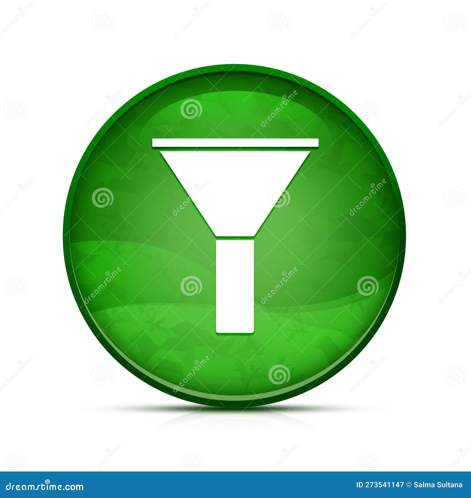 Filter Icon on Classy Splash Green Round Button Illustration Stock ...