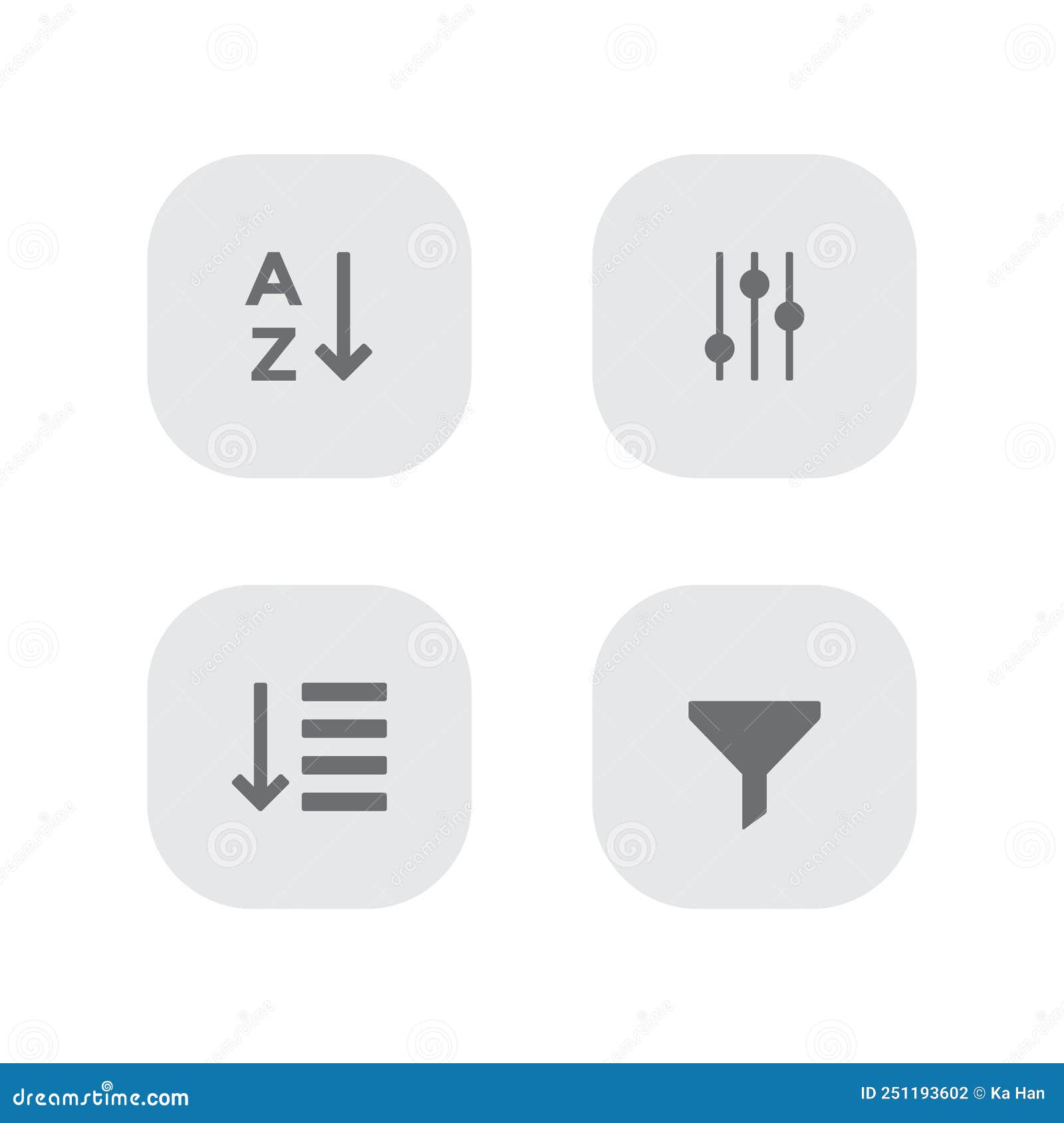 Filter Icon Sets in Various Styles. Vector Illustration Stock Vector ...