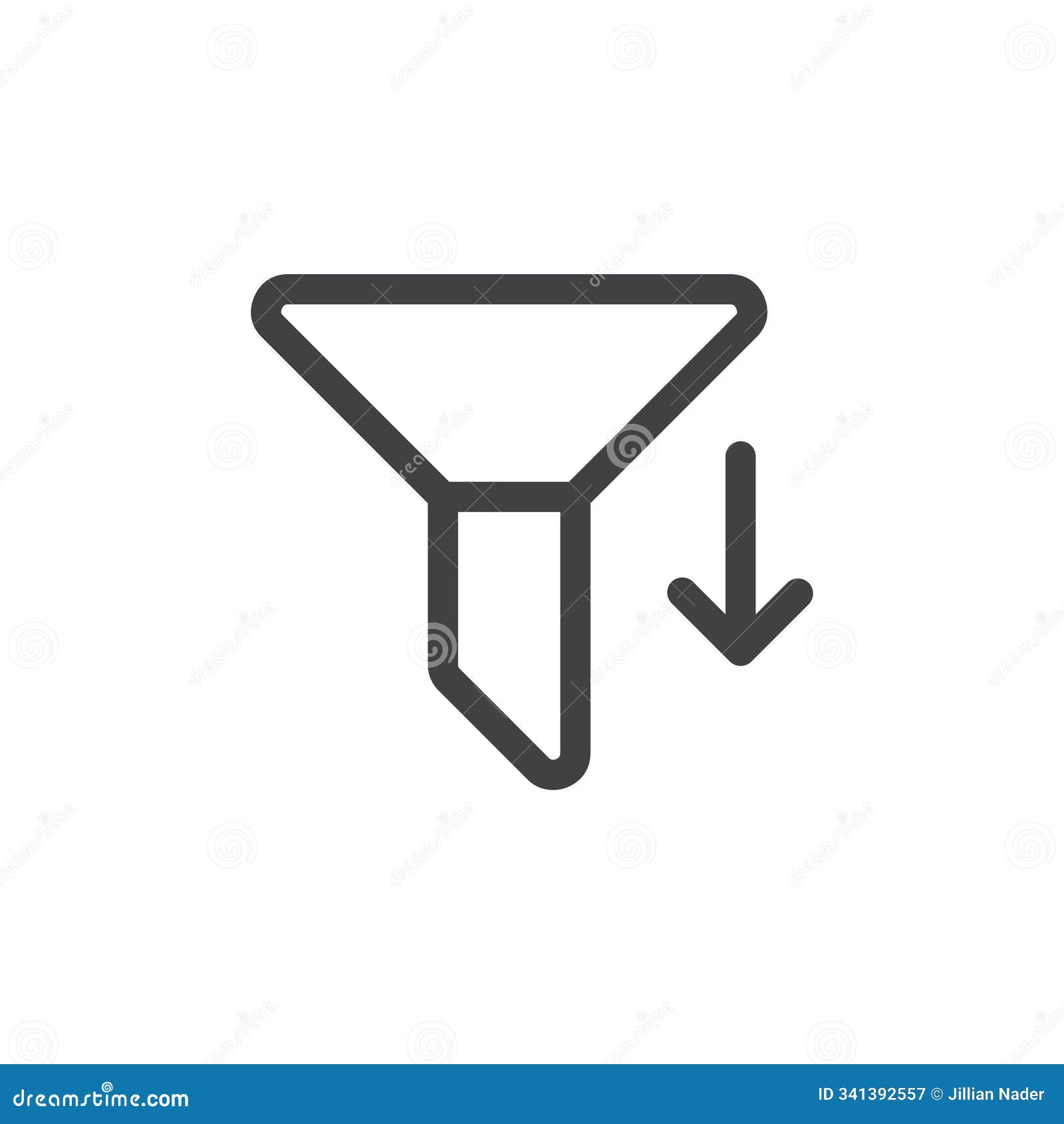 Filter Icon Simple Outline Vector Logo Stock Vector - Illustration of ...