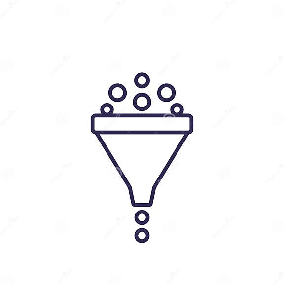 Filter, line icon stock vector. Illustration of easy - 181329948