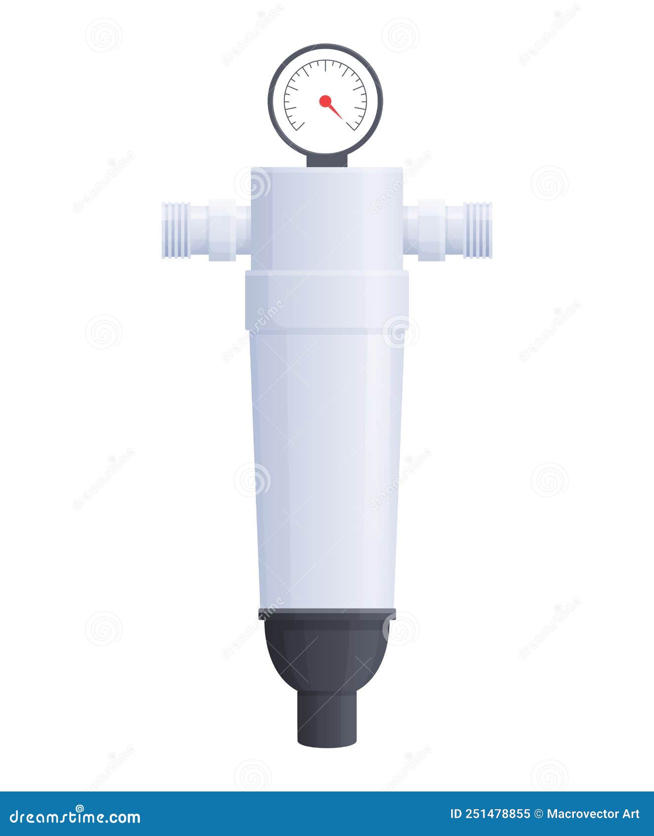 Filter with Manometer Composition Stock Vector - Illustration of ...