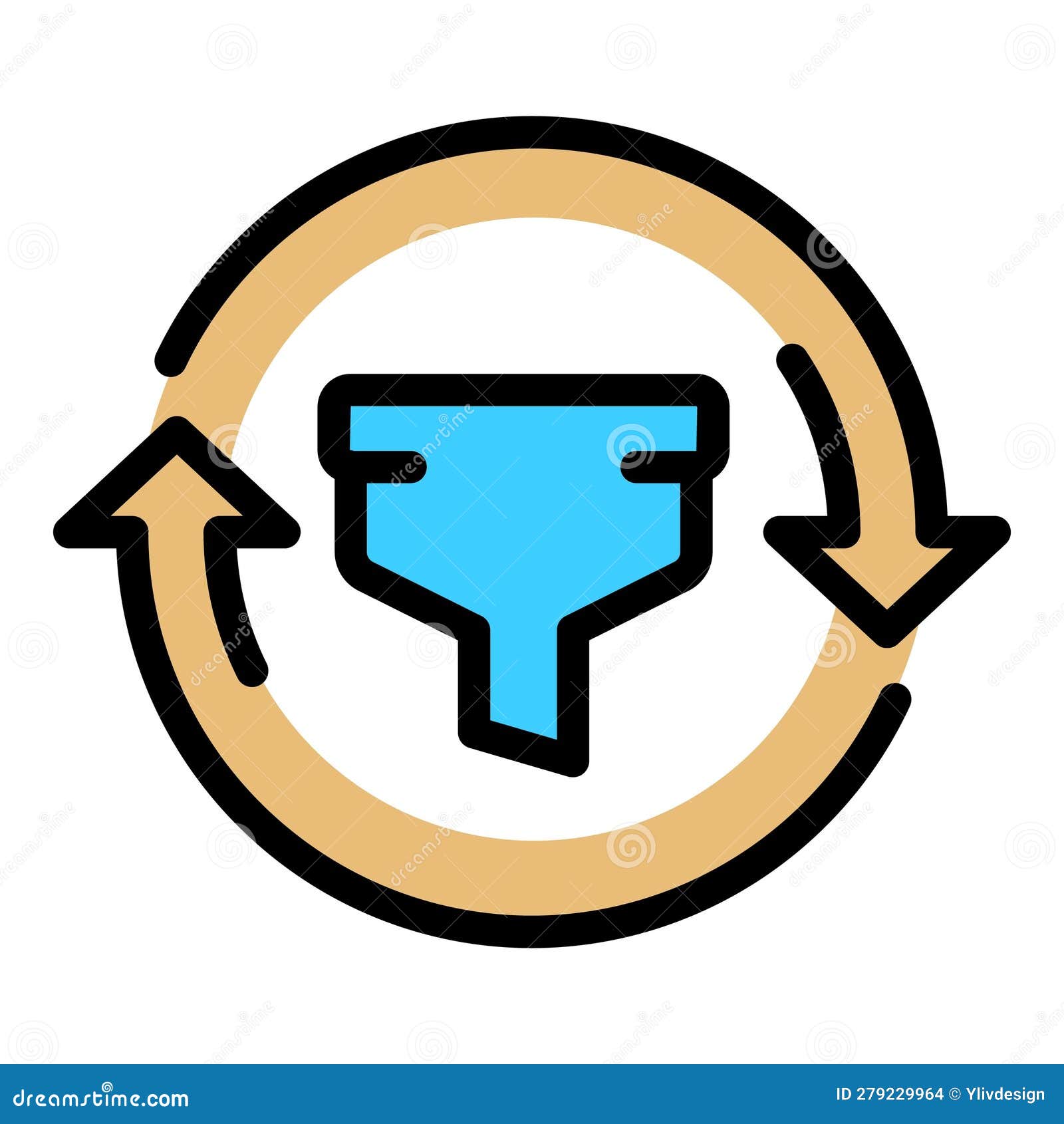 Filter Search Change Icon Vector Flat Stock Vector - Illustration of ...