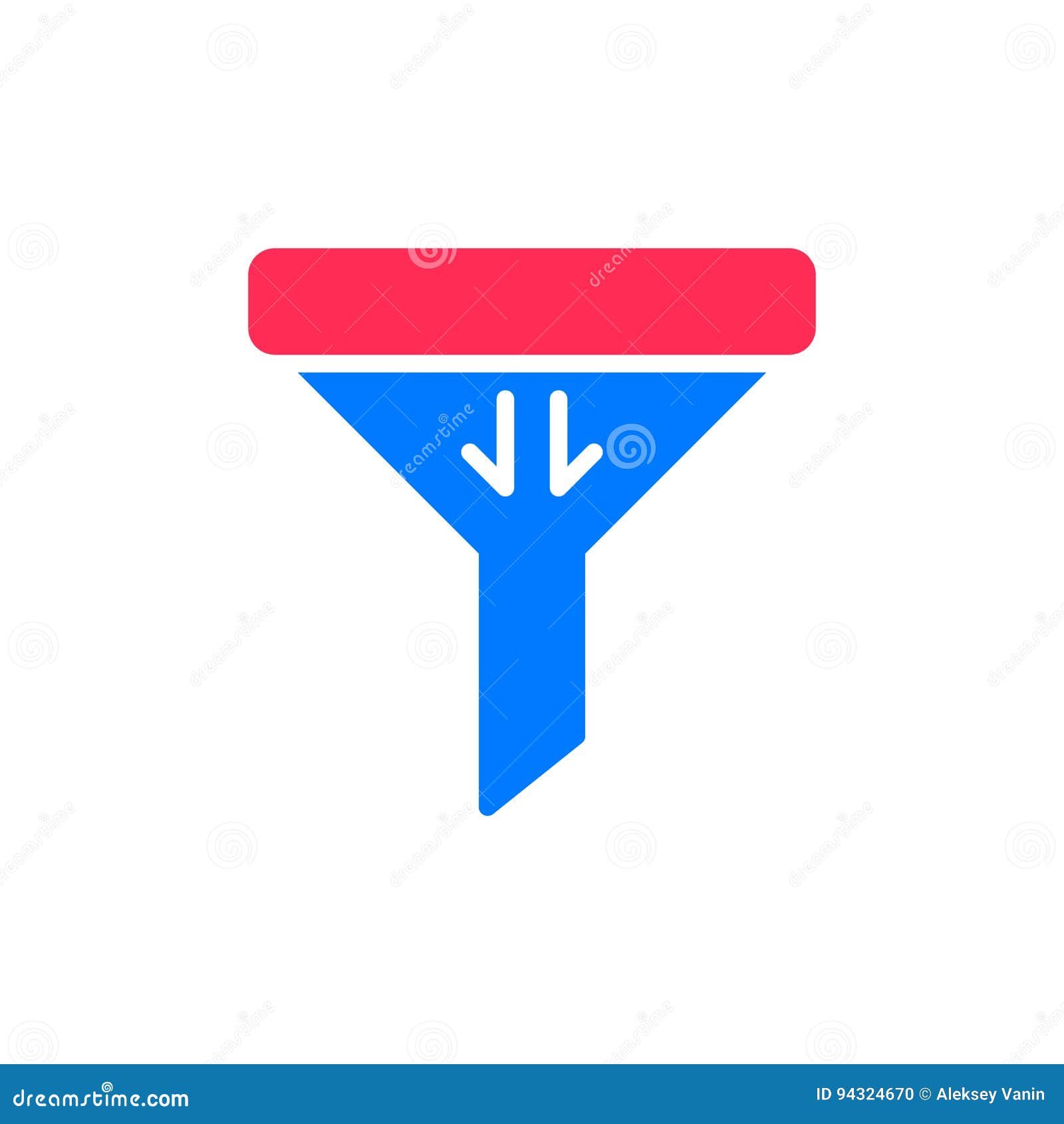 Filter, Sort Colorful Icon, Vector Flat Sign. Stock Vector ...