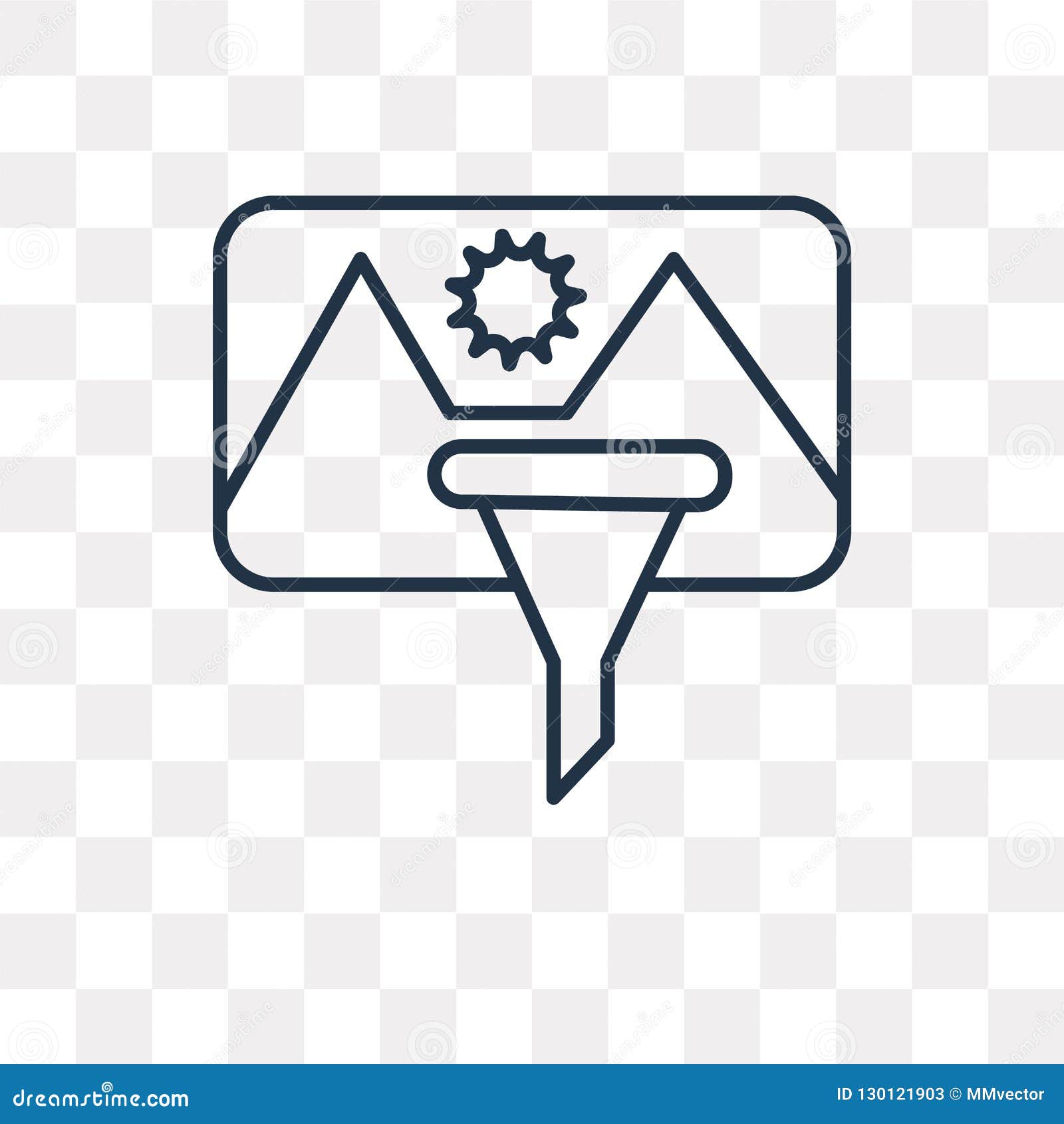 Filter Vector Icon Isolated on Transparent Background, Linear Filter ...