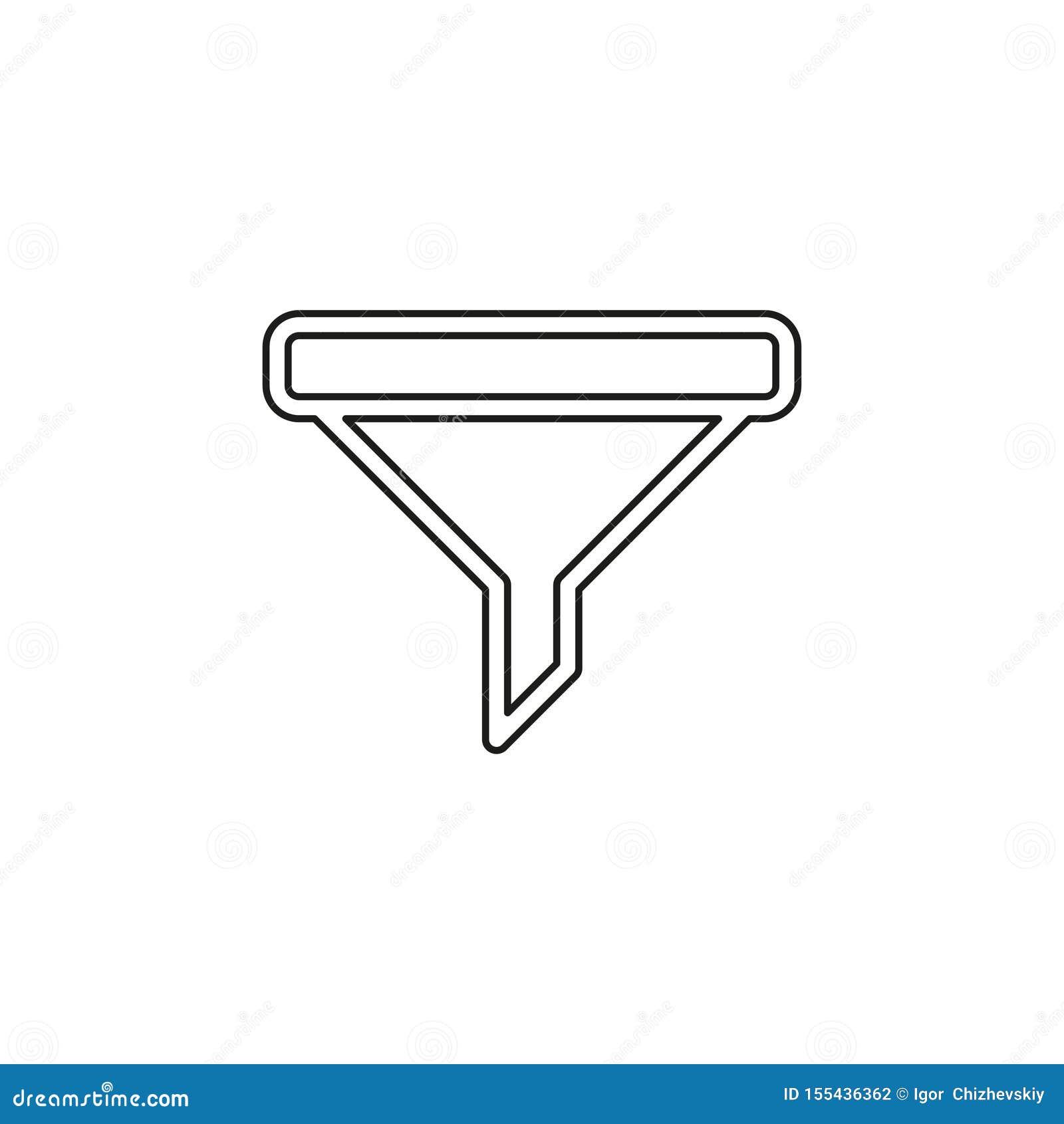 Filter vector icon stock vector. Illustration of filtered - 155436362