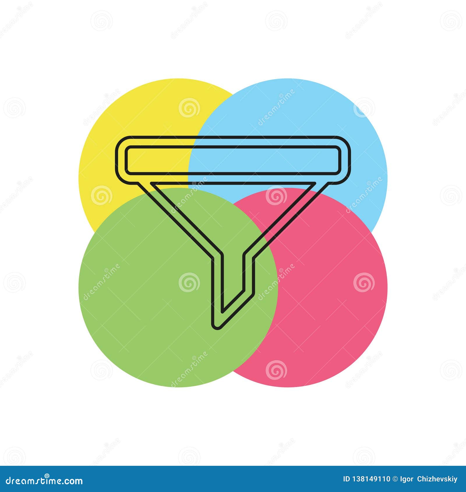 Filter vector icon stock illustration. Illustration of line - 138149110