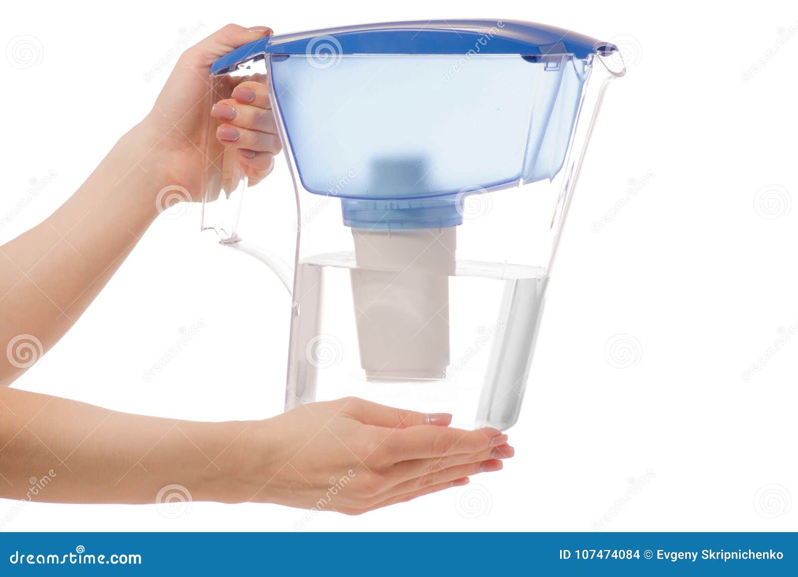 Filter for water in hands stock photo. Image of girl - 107474084