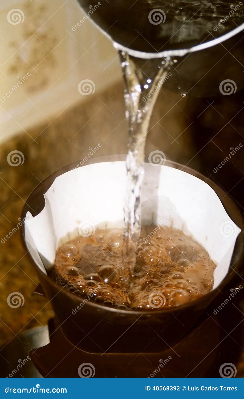 Filtering coffee stock photo. Image of paper, smoke, bubble - 40568392