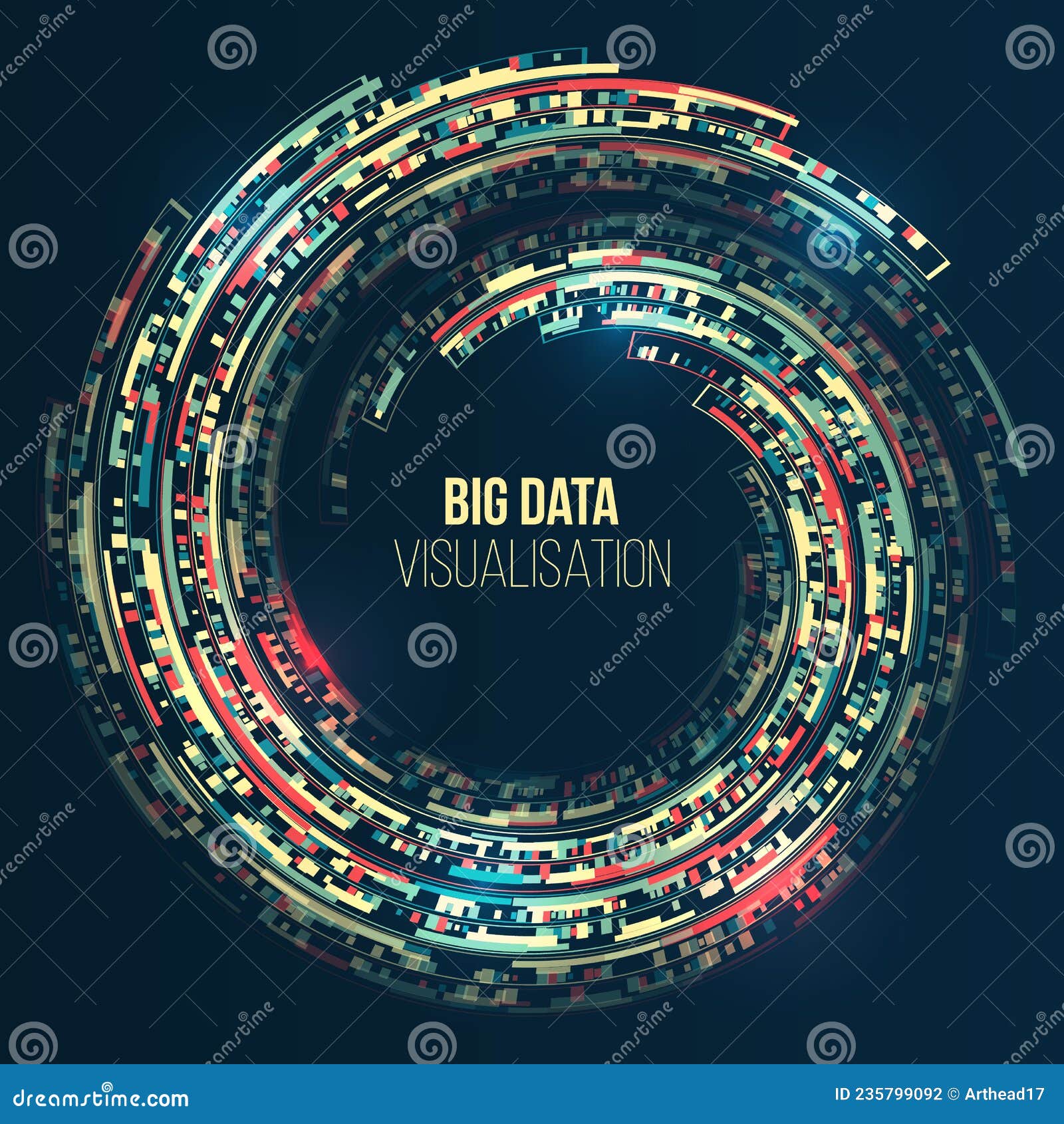 Filtering Machine Algorithms Data Stream In The Form Of An Array Of Circles And Binary Code
