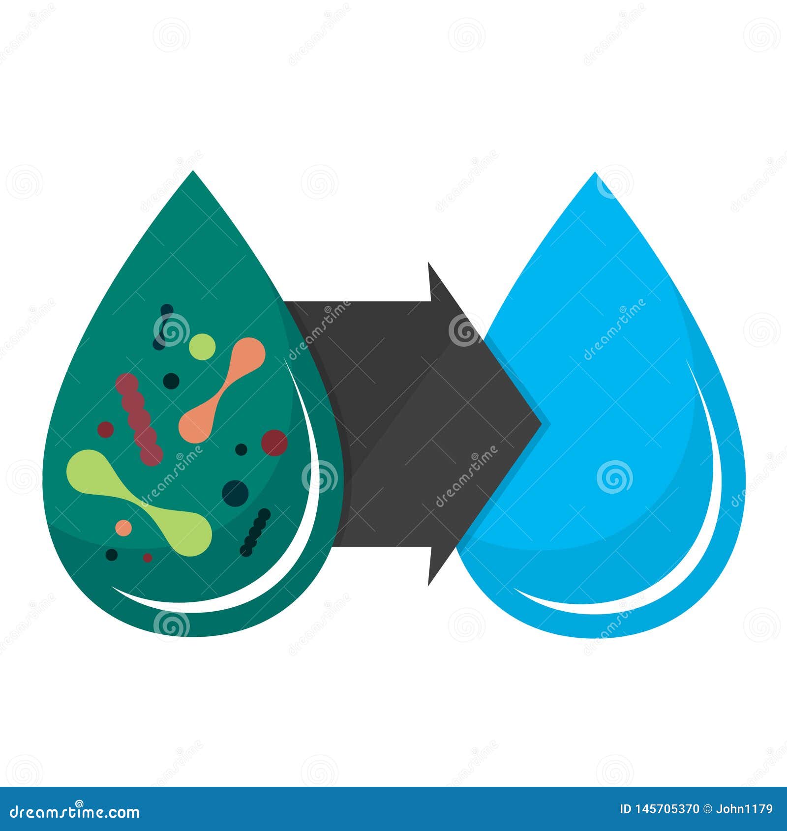 Filtering Water Droplets Symbol Stock Illustration - Illustration of ...