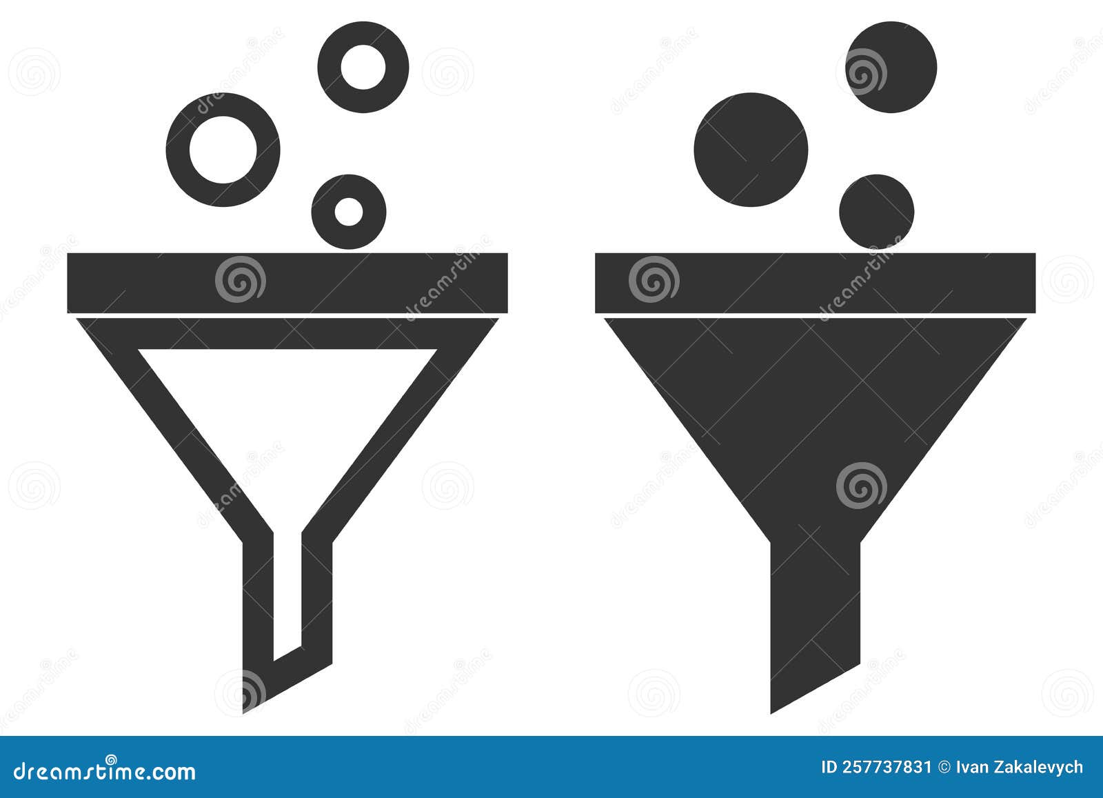 Filterpictogram. Trechter-symbool. Teken Webfiltervector Vector ...