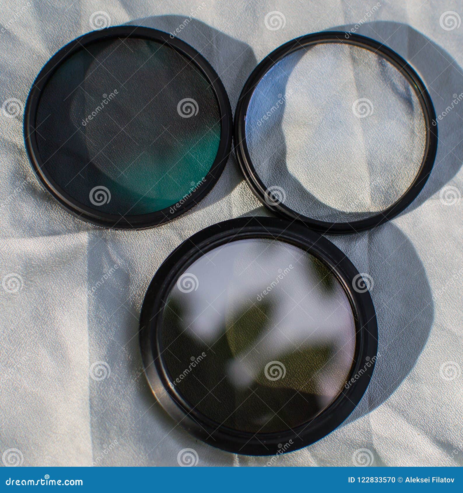 Light filters for camera stock photo. Image of closeup - 122833570