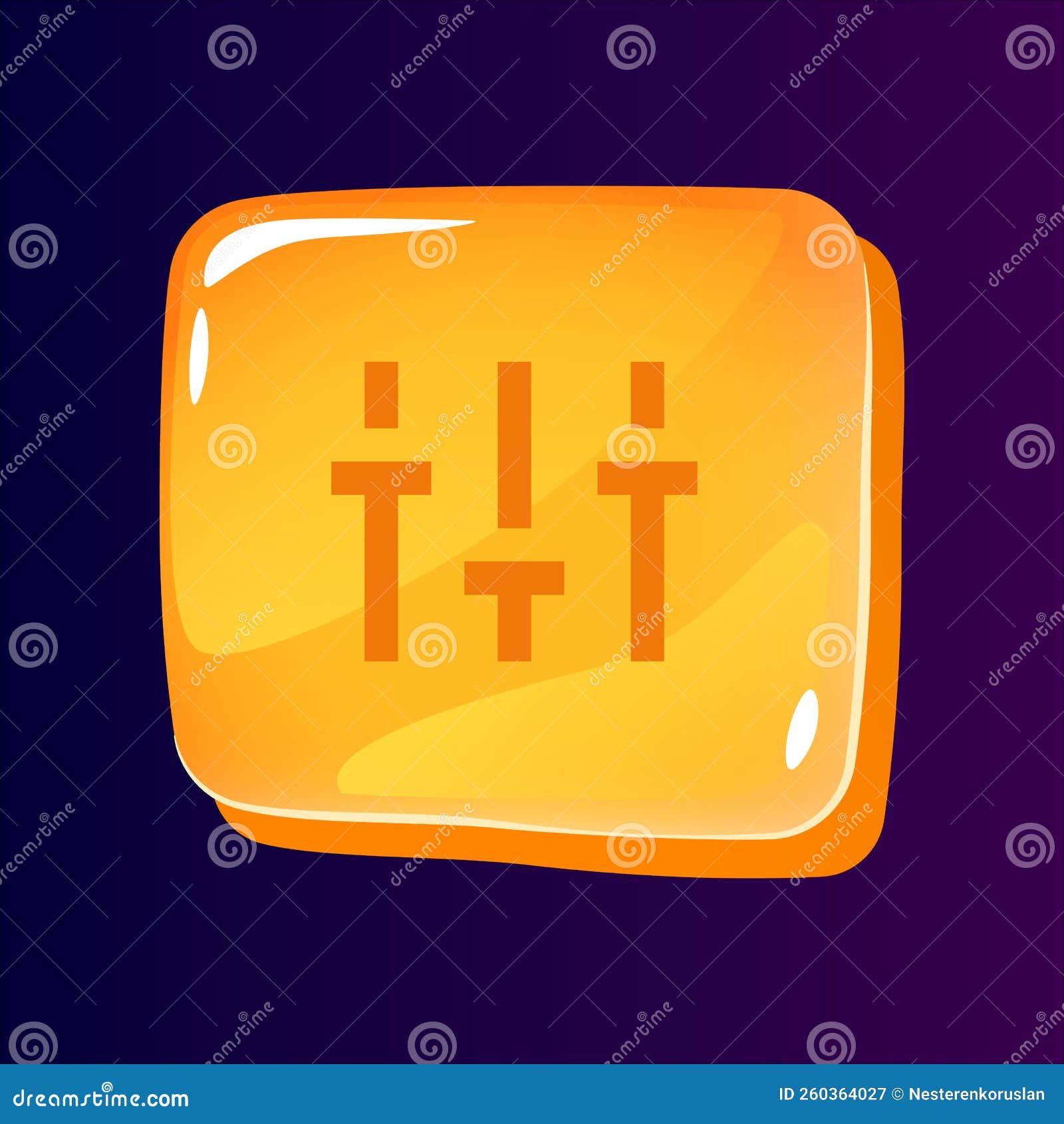 Filters Glossy Ui Button with Pixelated Icon Stock Vector - Illustration of interface, mobile ...