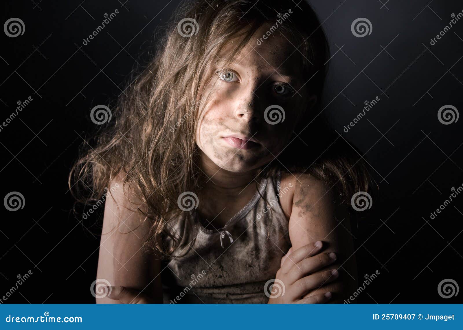 Filthy Child stock image. Image of home, dark, muddy - 25709407