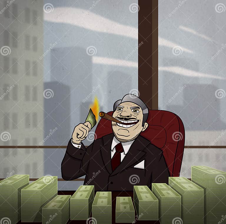 Filthy Rich stock illustration. Illustration of businessman - 15869018