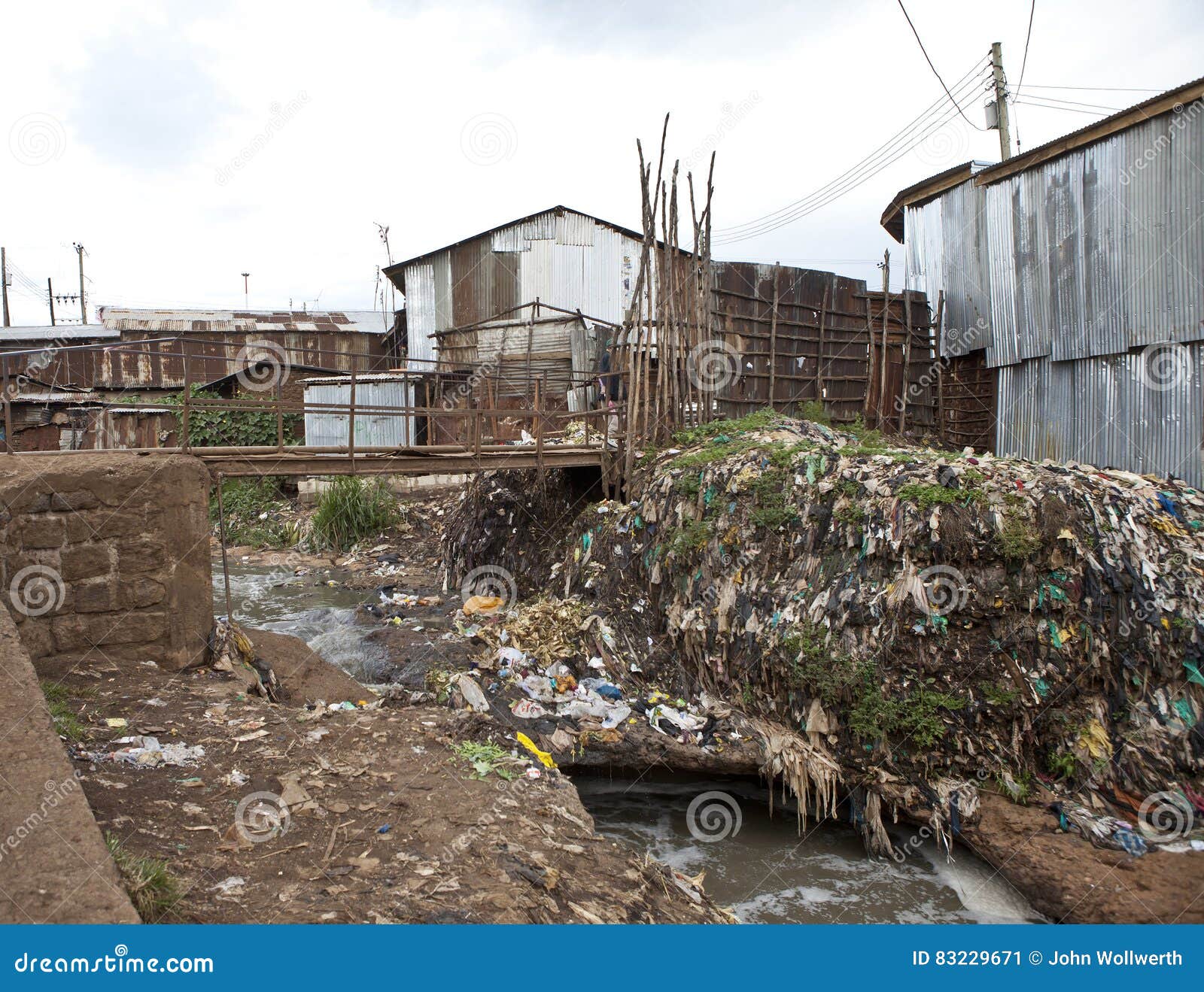Filthy Slum with Rubbish and Bad Water Stock Image - Image of downtown ...