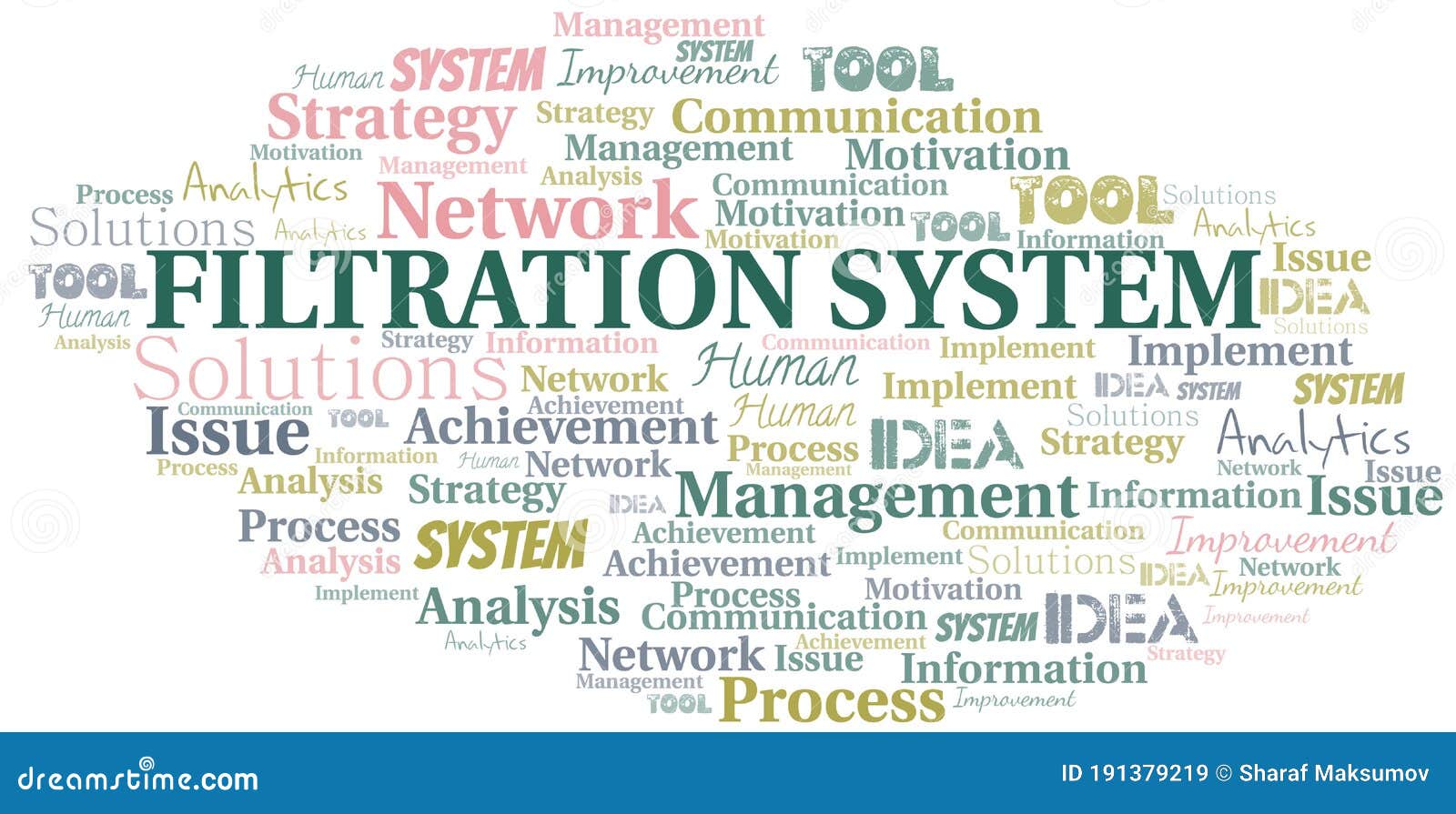 Filtration System Typography Vector Word Cloud. Stock Vector ...