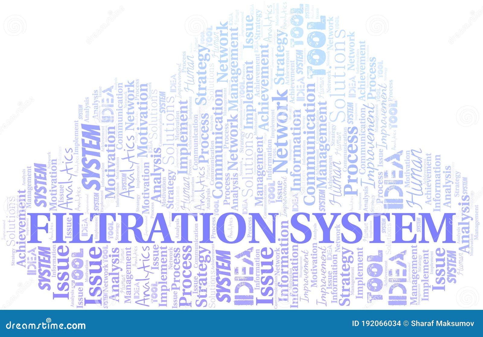 Filtration System Typography Vector Word Cloud. Stock Vector ...