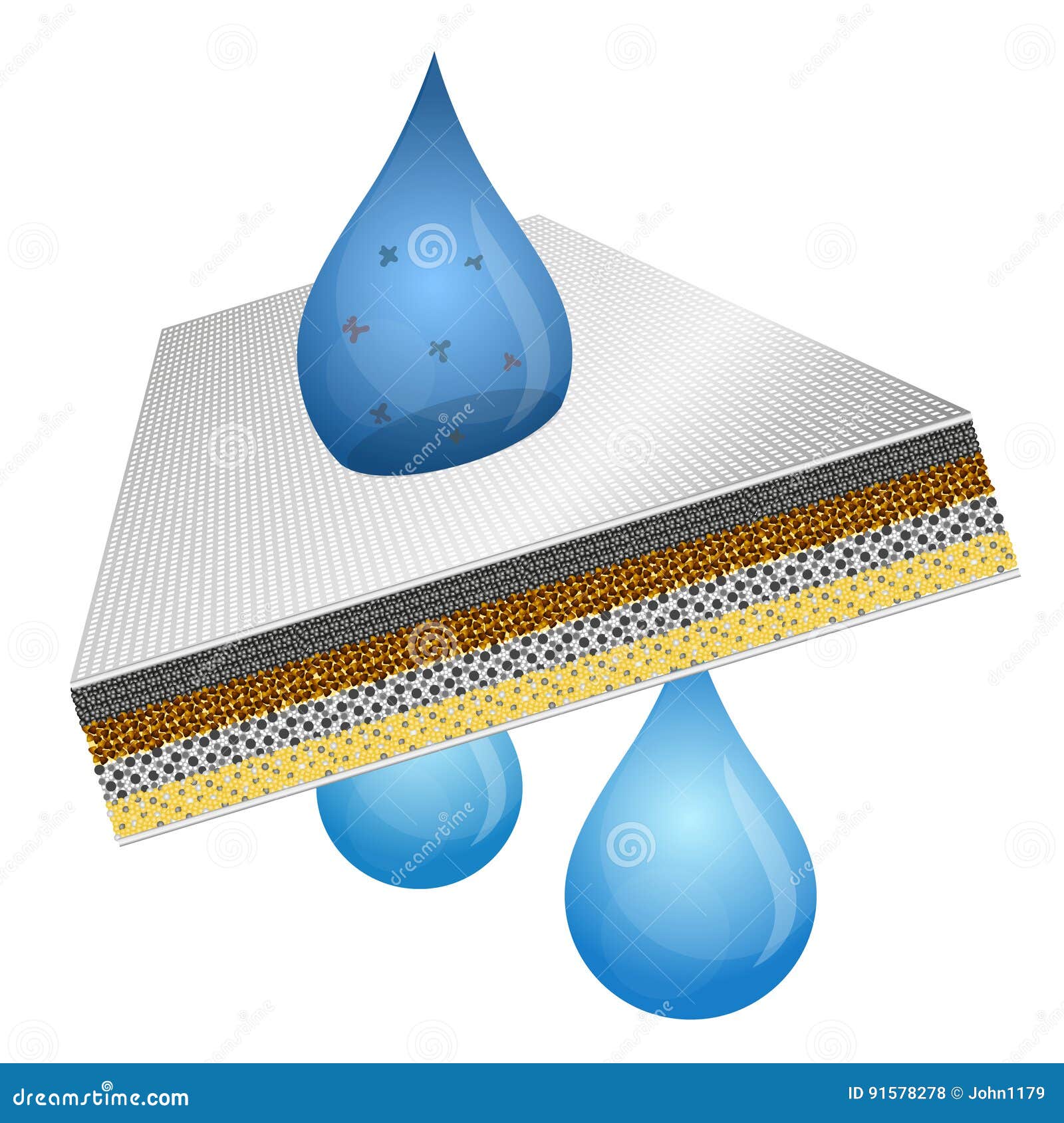 Filtration of water stock illustration. Illustration of object - 91578278
