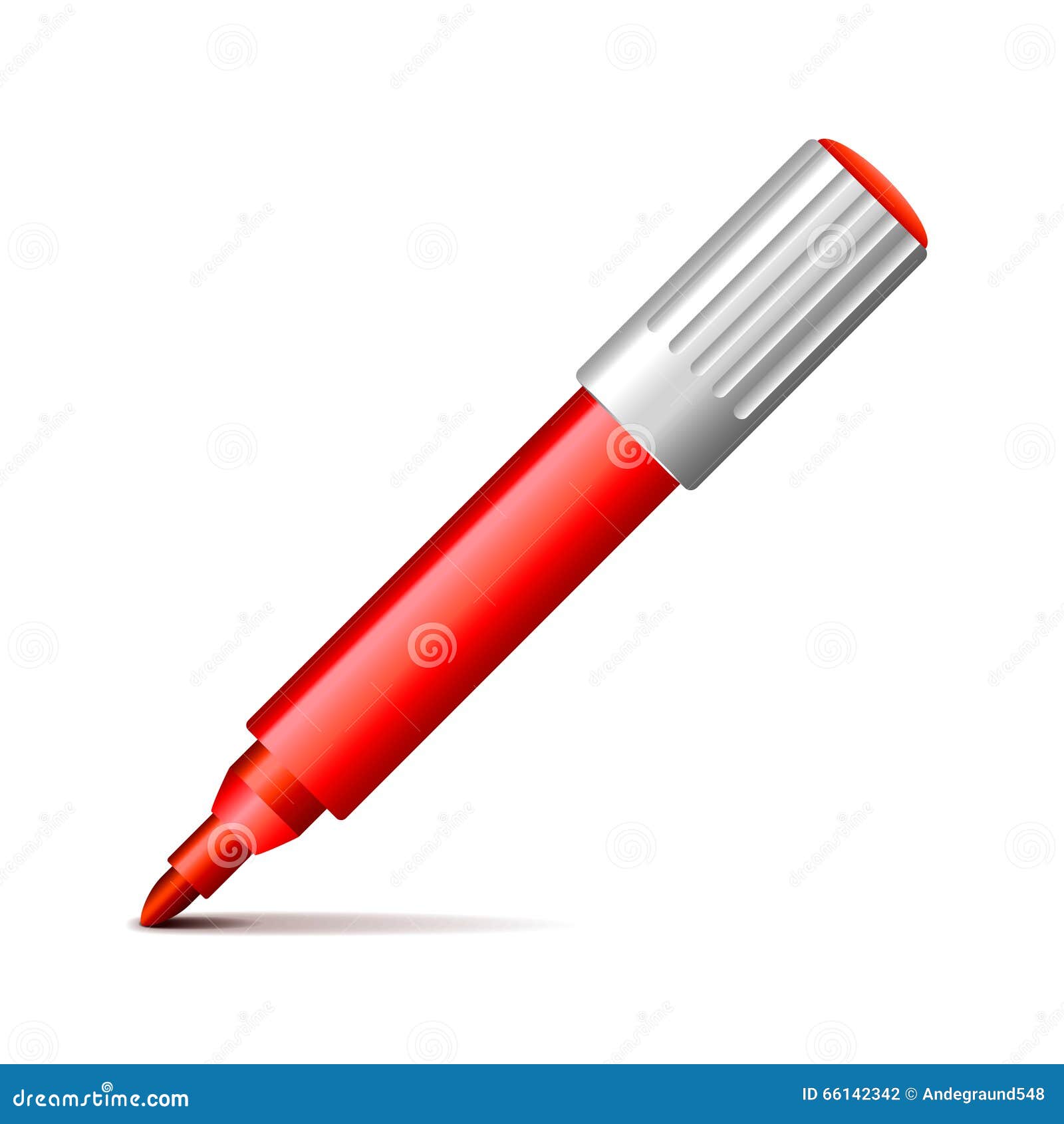 Filzstift Auf Weißem Vektor Vektor Abbildung - Illustration von ...