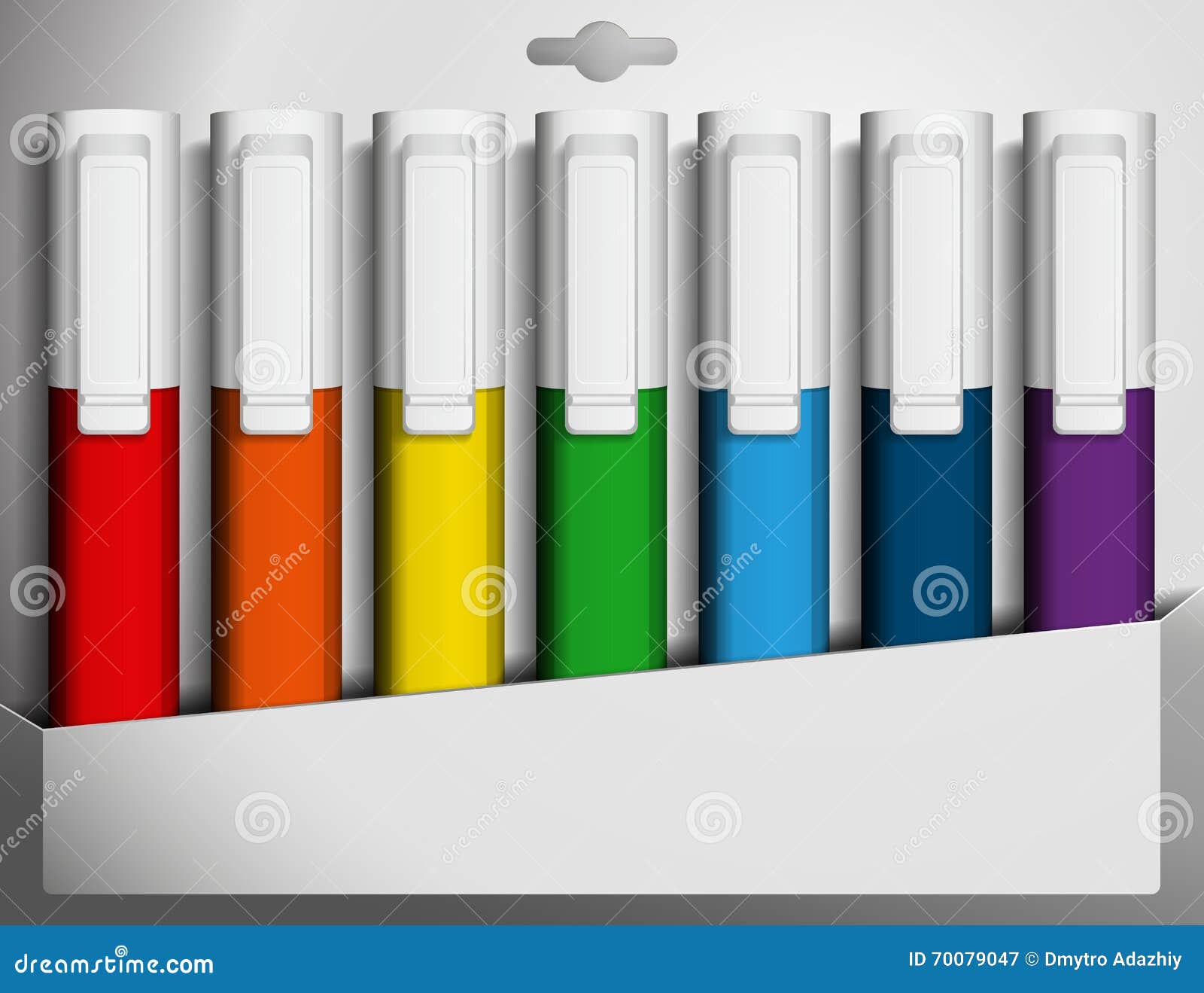 Filzstifte vektor abbildung. Illustration von blau, schule - 70079047