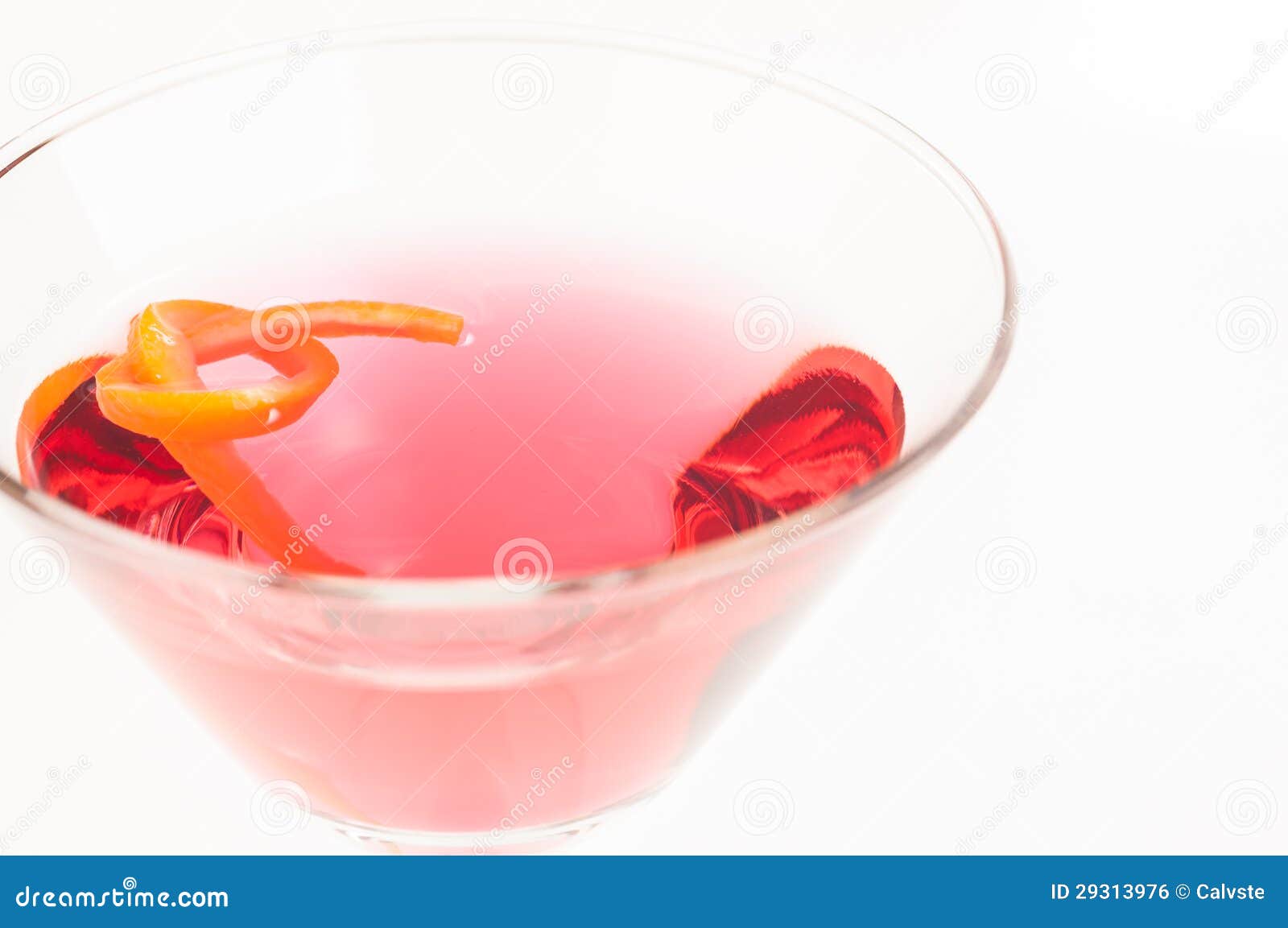 Fim Cor-de-rosa De Martini Acima Foto de Stock - Imagem de martini ...