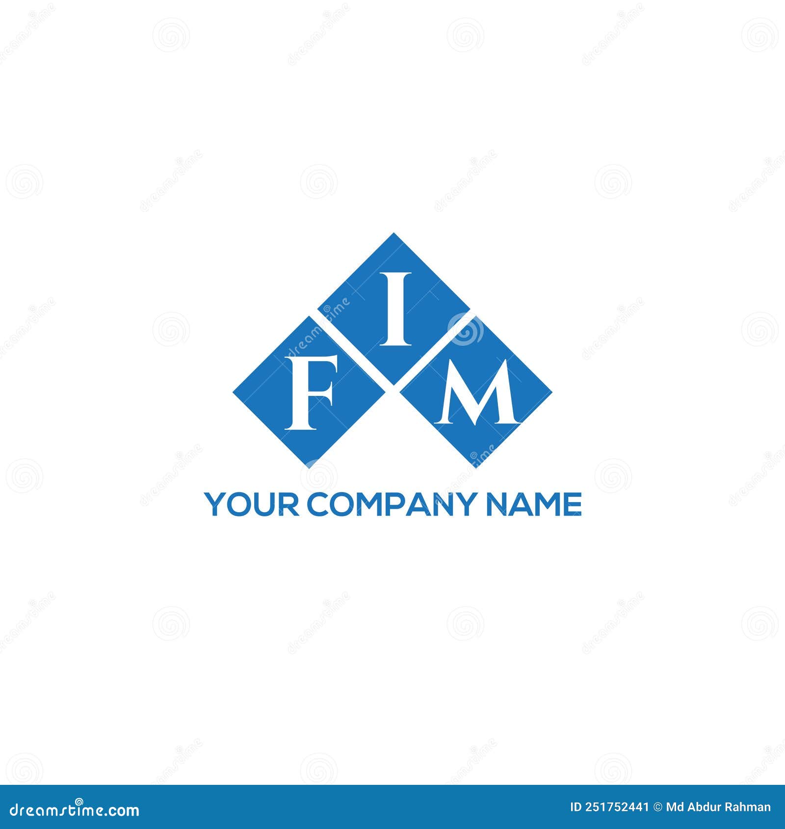 FIM Letter Logo Design On WHITE Background. FIM Creative Initials ...
